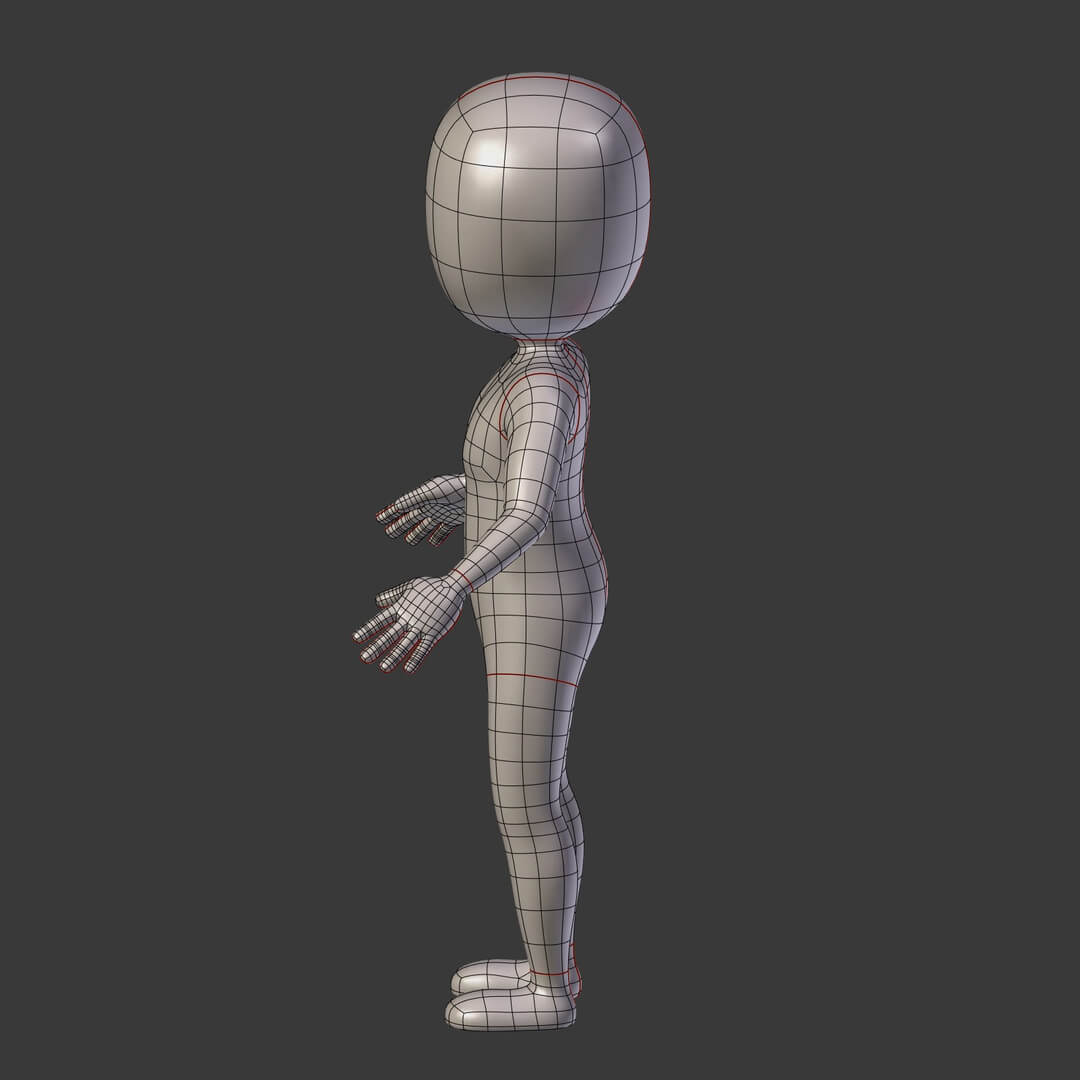 Cartoon Stickman - Character - Man - Athlete - Boy 3D Model by Ocstard