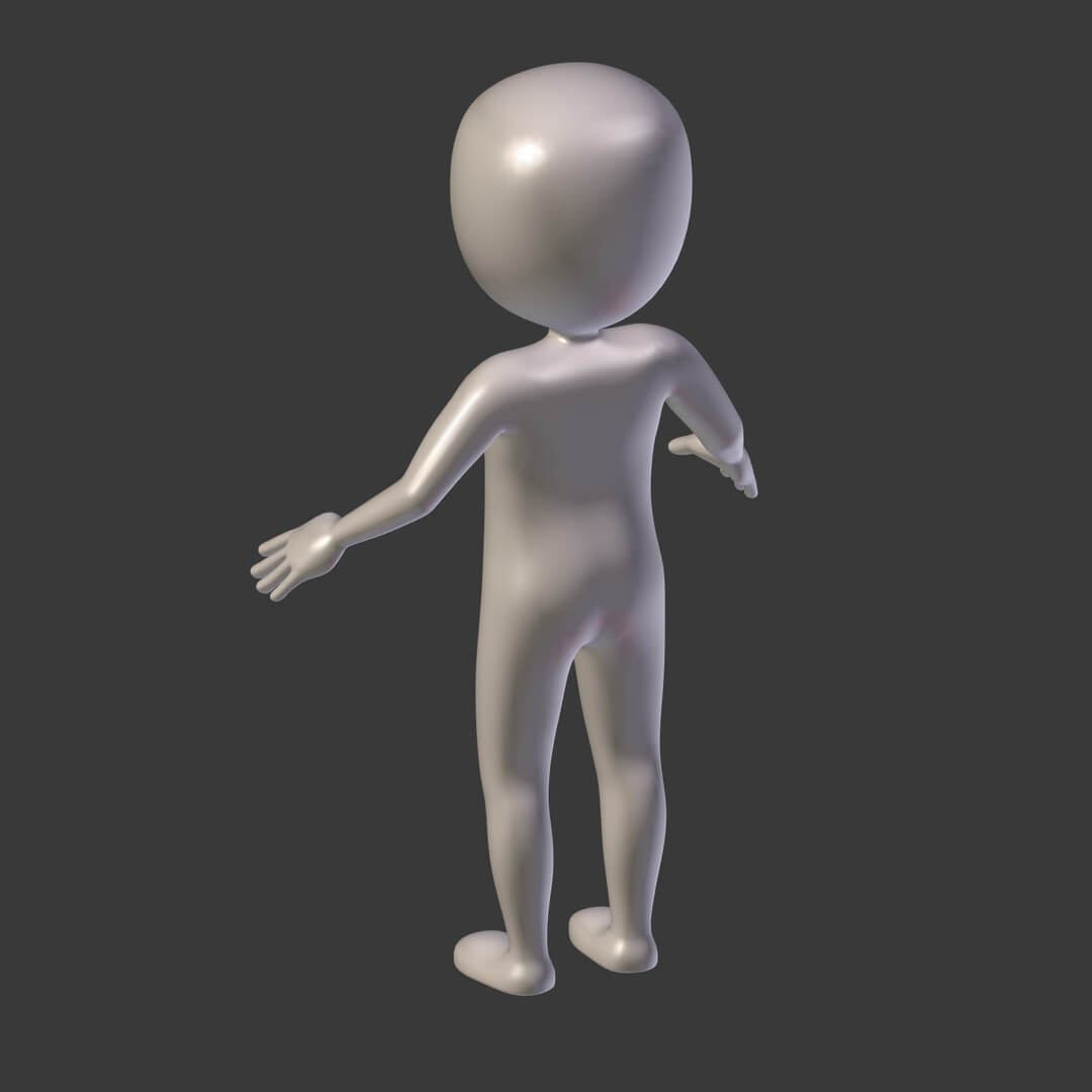 Cartoon Stickman - Character - Man - Athlete - Boy 3D Model by Ocstard