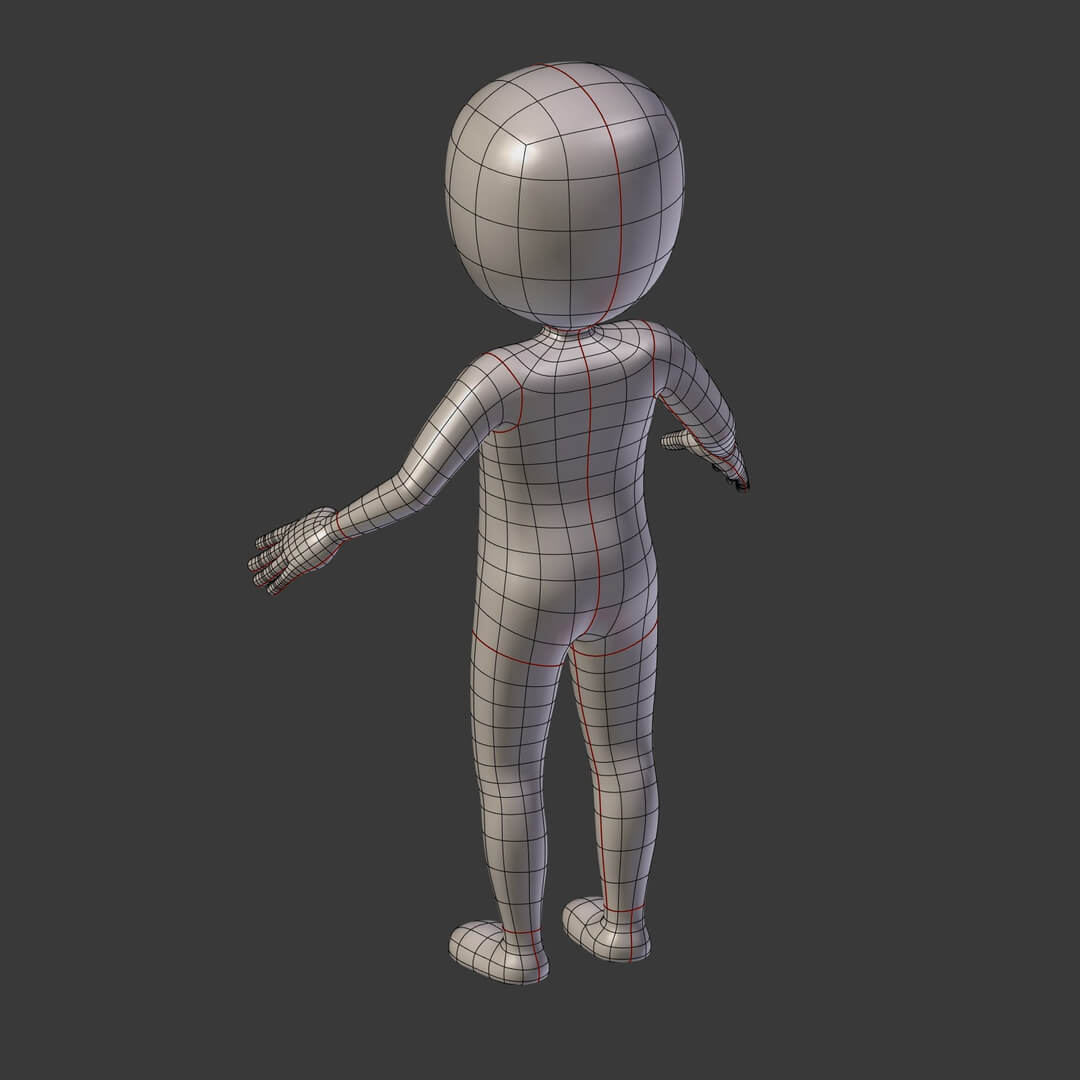 Cartoon Stickman - Character - Man - Athlete - Boy 3D Model by Ocstard