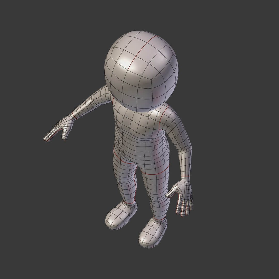 Cartoon Stickman - Character - Man - Athlete - Boy 3D Model by Ocstard