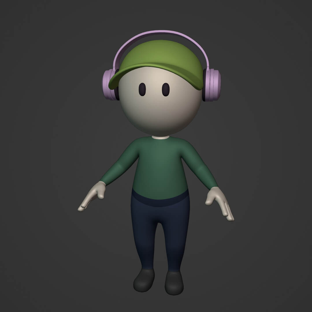 Cartoon Boy - Stickman 3D Model by Ocstard
