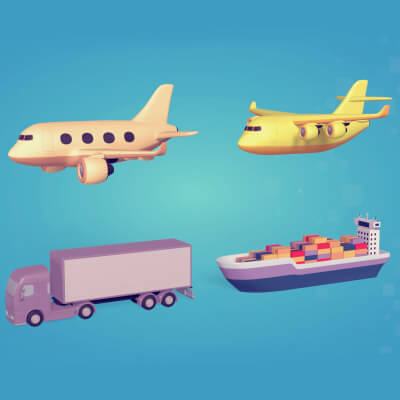 Cartoon Transport Vehicles Pack - 3D Model by Ocstard