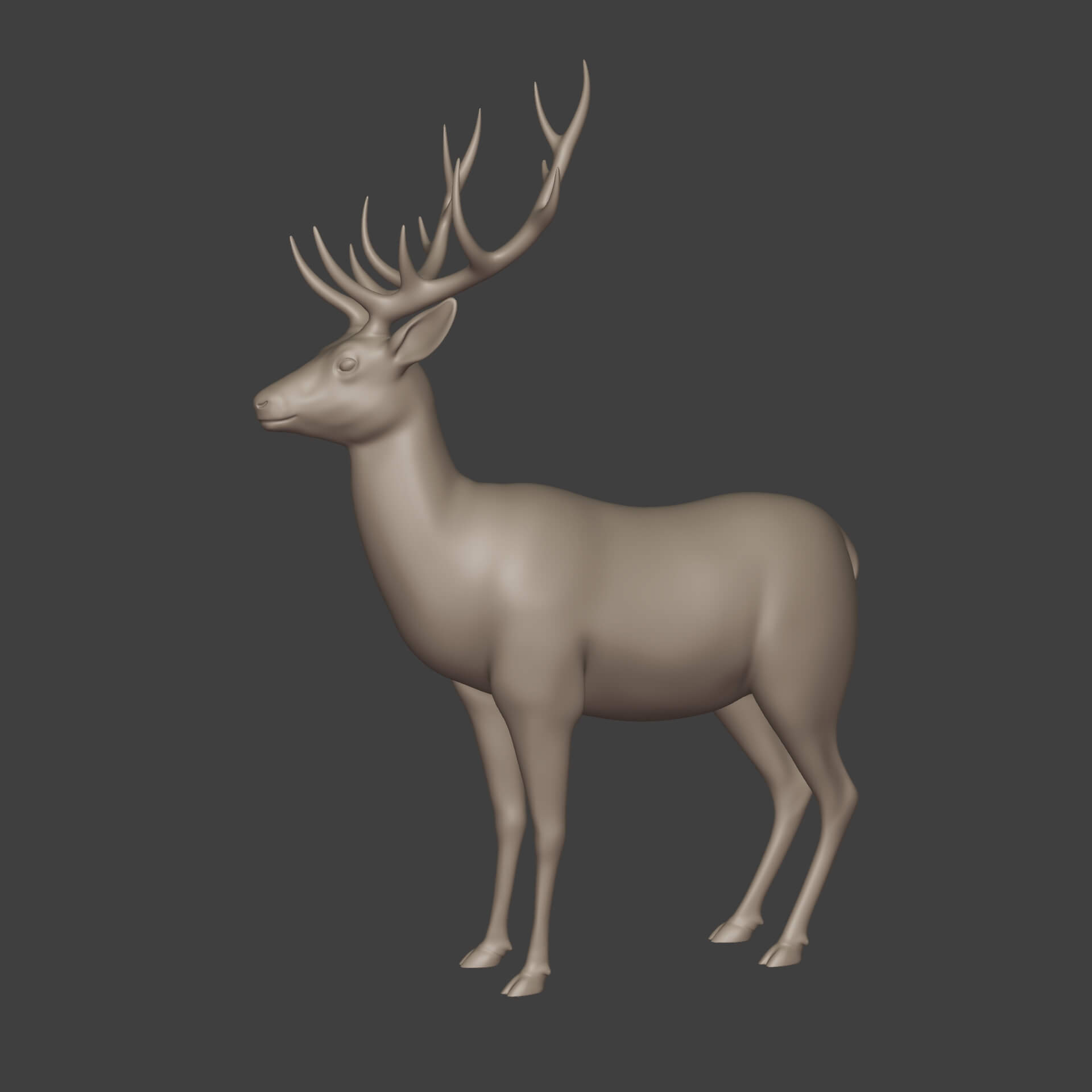 Deer Figurine - 3D Print Model by Ocstard
