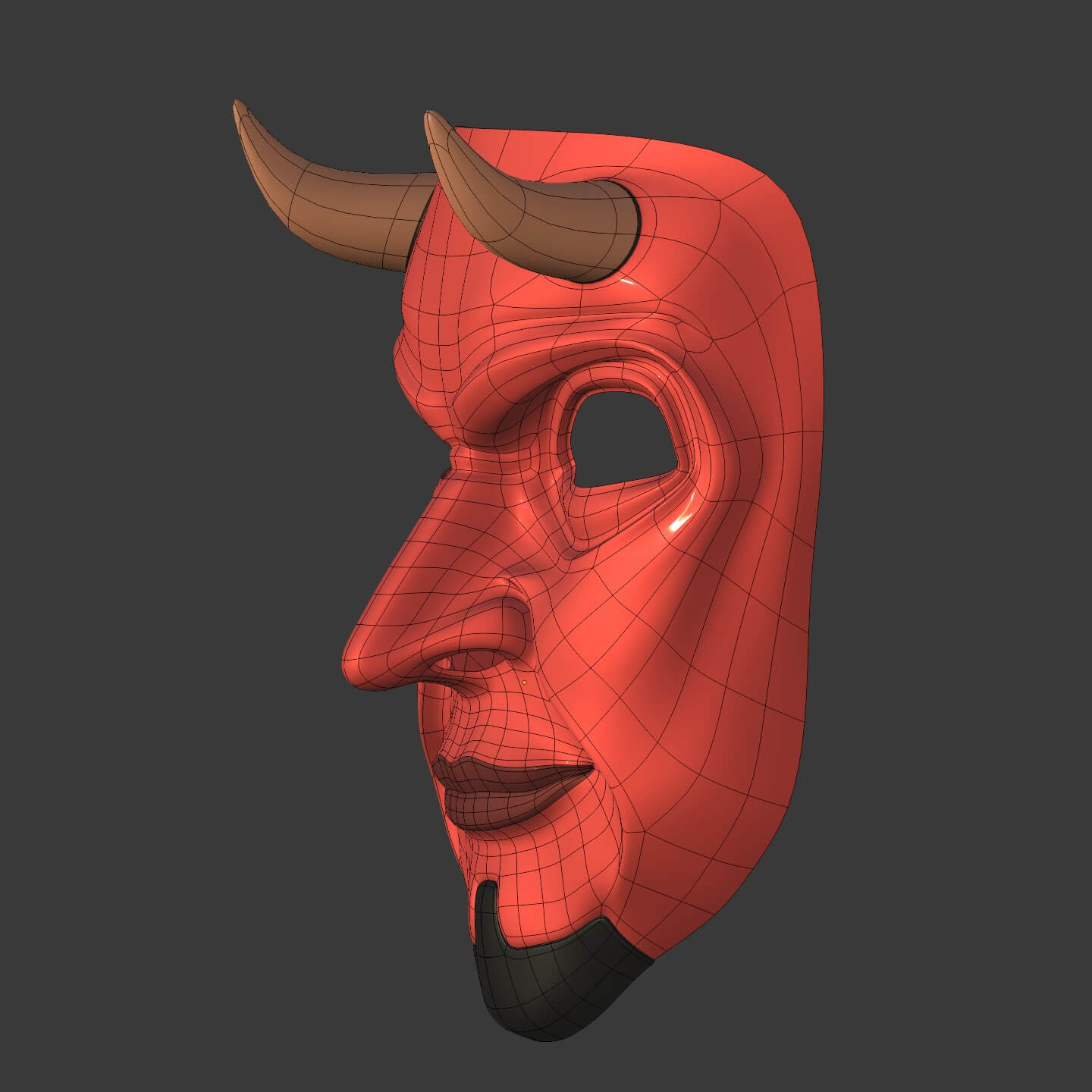 Demon Mask ---- 3D Model by Ocstard