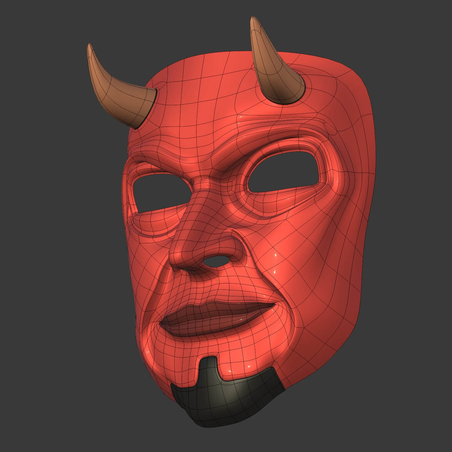 Demon Mask ---- 3D Model by Ocstard