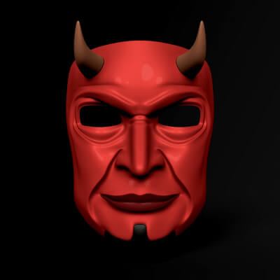 Demon Mask - 3D Model by Ocstard