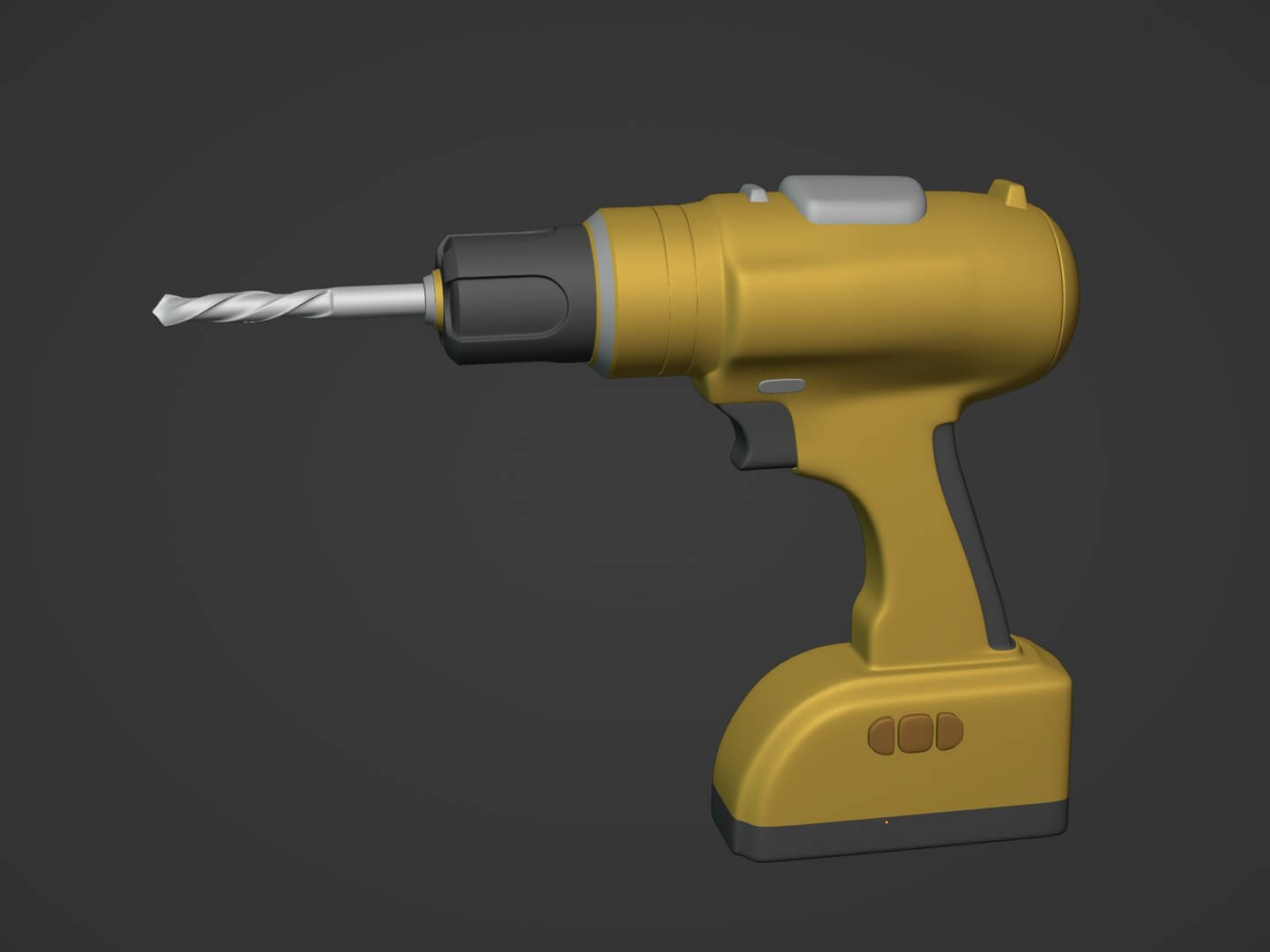 Cordless Drill - 3D Model by Ocstard