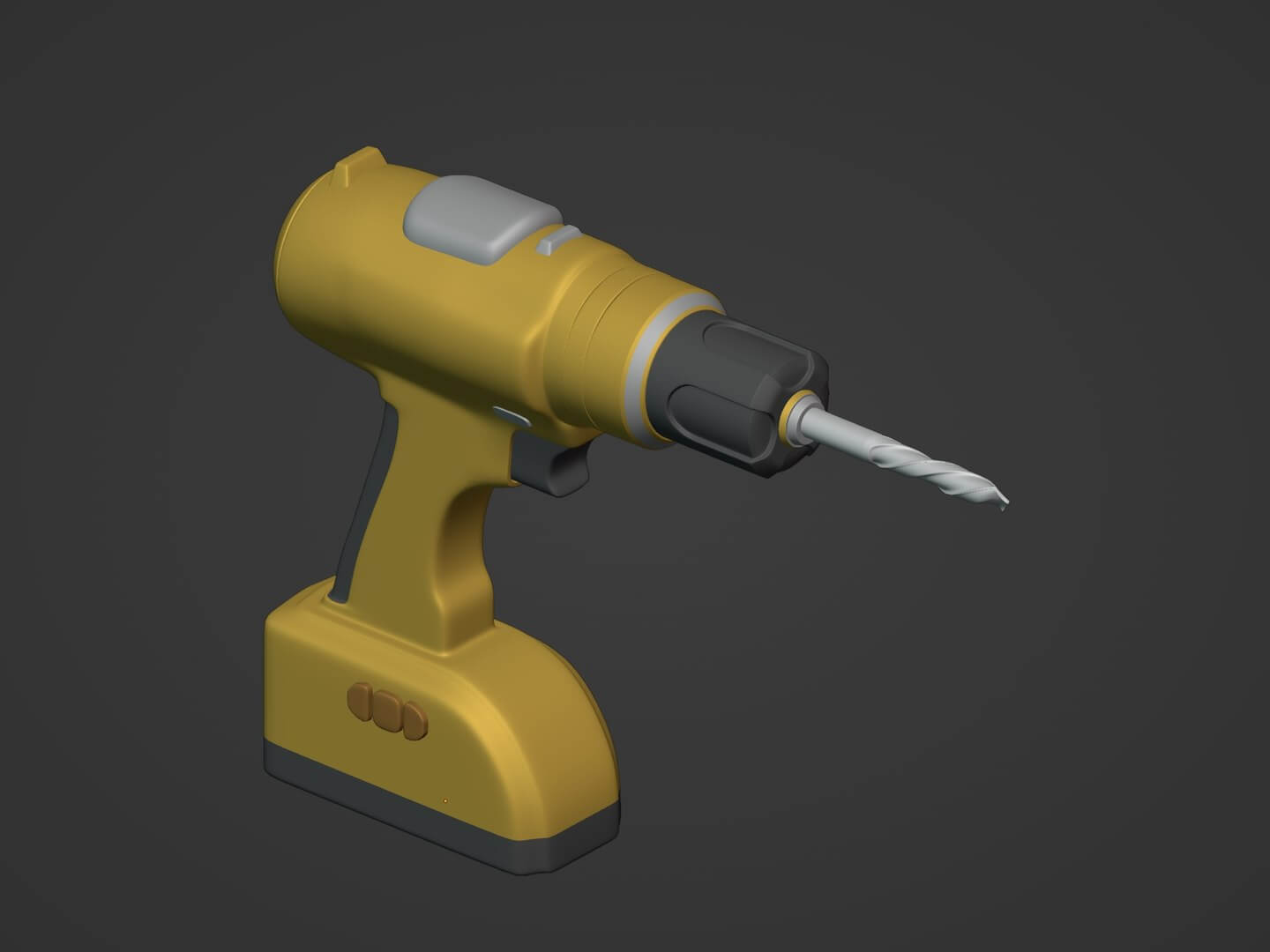 Cordless Drill - 3D Model by Ocstard