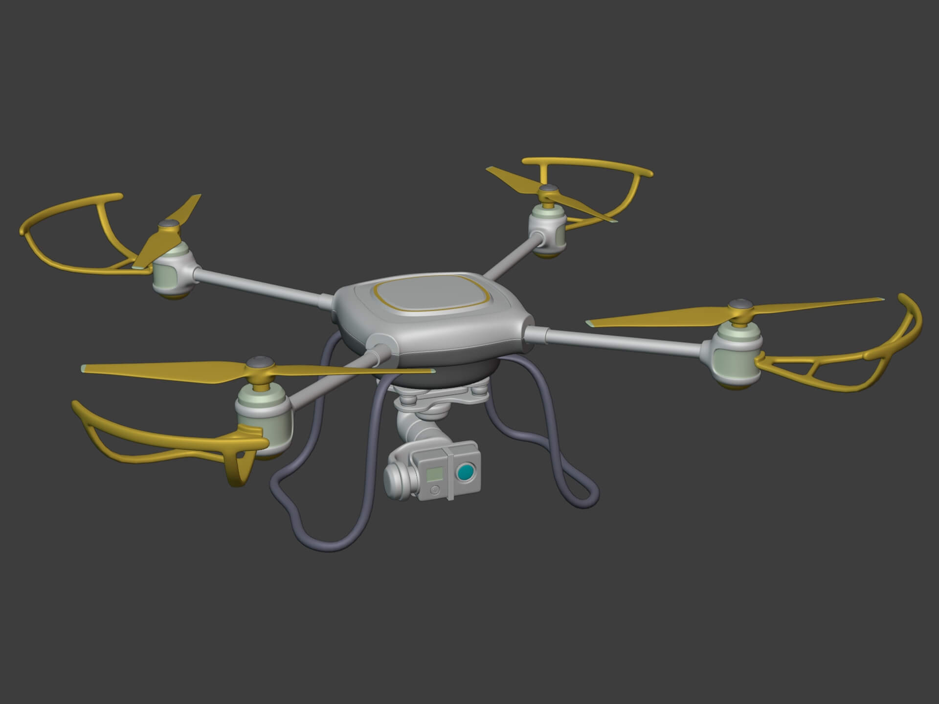 Generic Drone - 3D Model by Ocstard