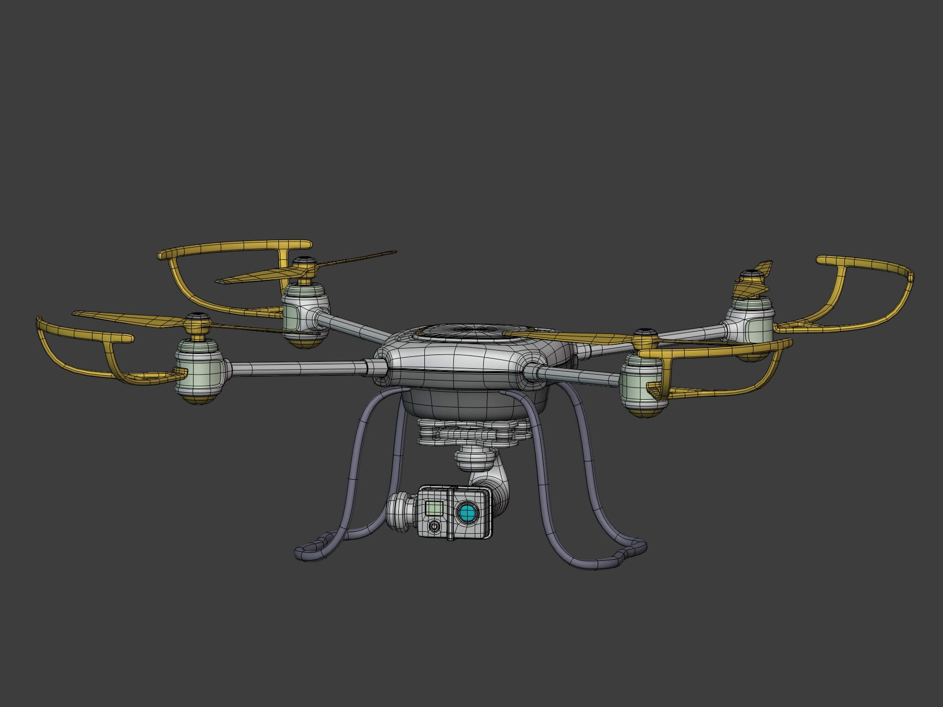 Generic Drone - 3D Model by Ocstard