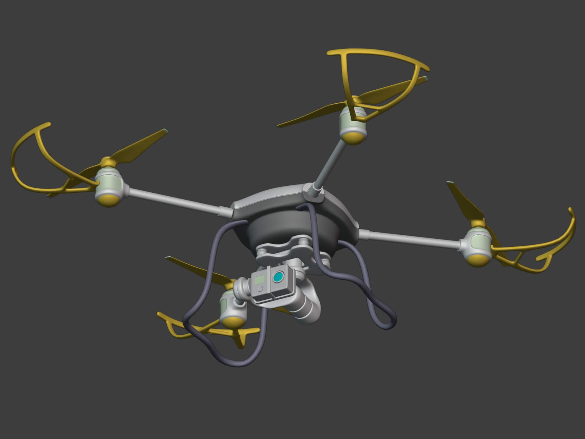 Generic Drone - 3D Model by Ocstard