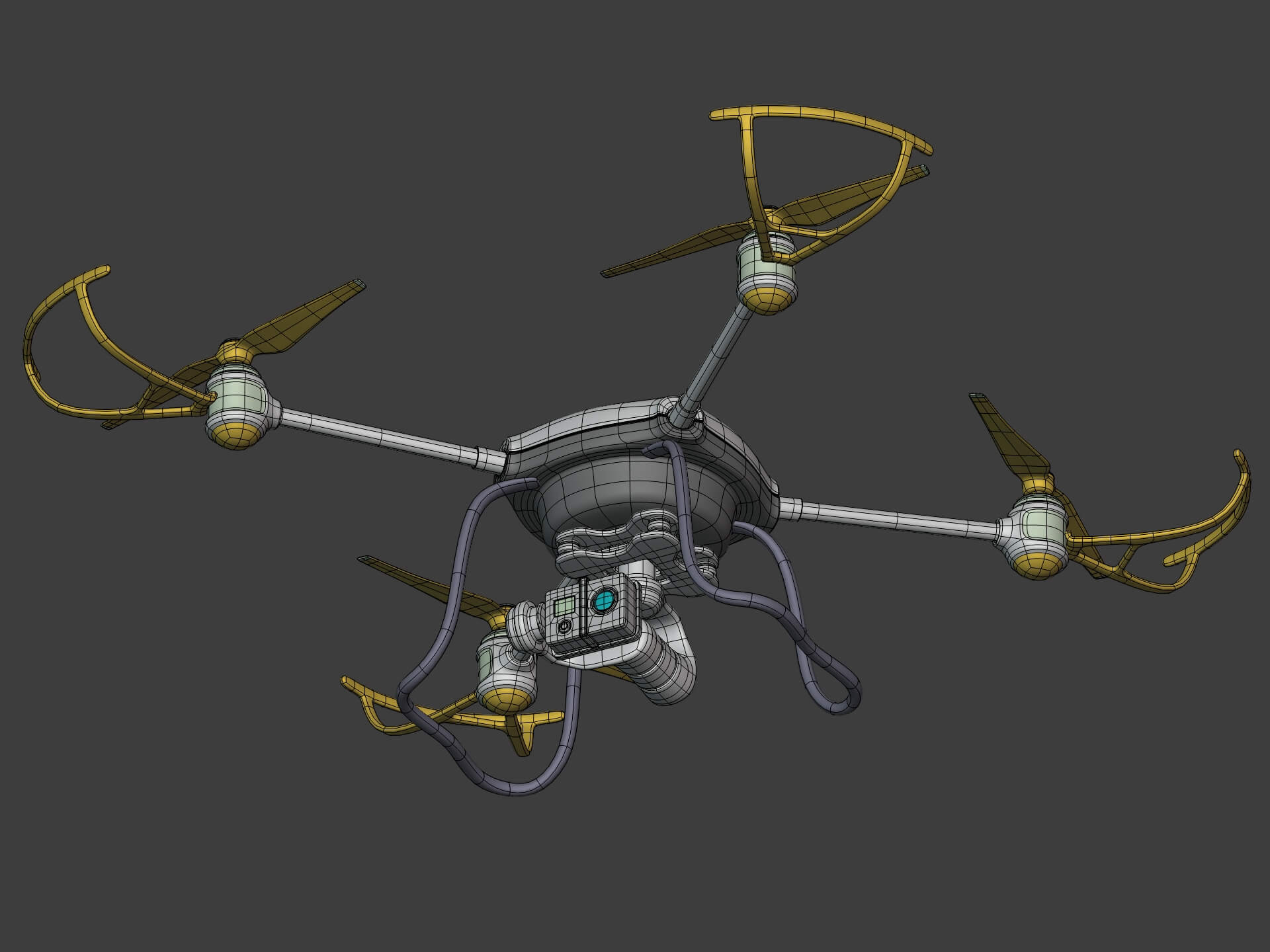 Generic Drone - 3D Model by Ocstard