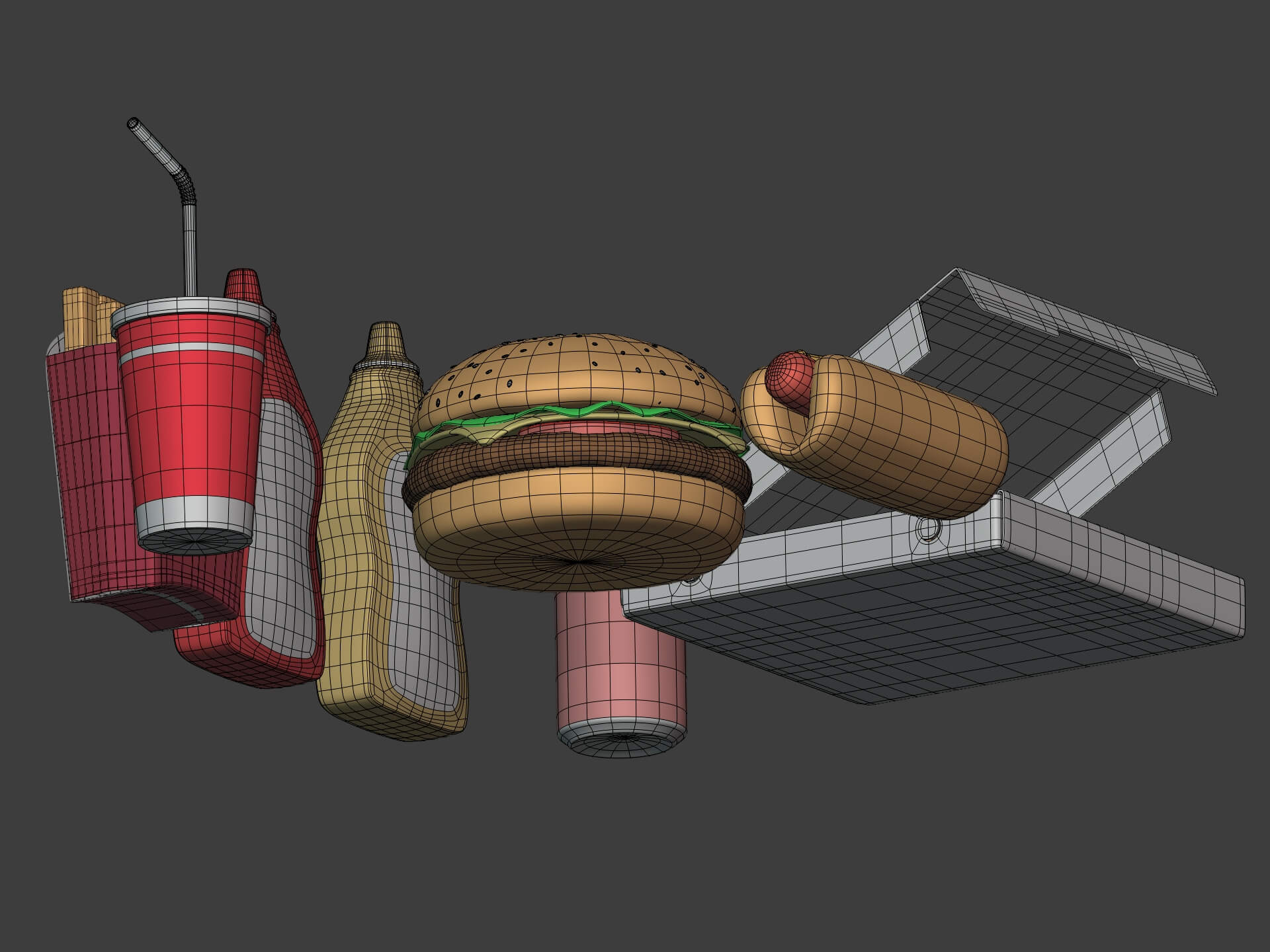 Cartoon Food Pack - 3D Model by Ocstard