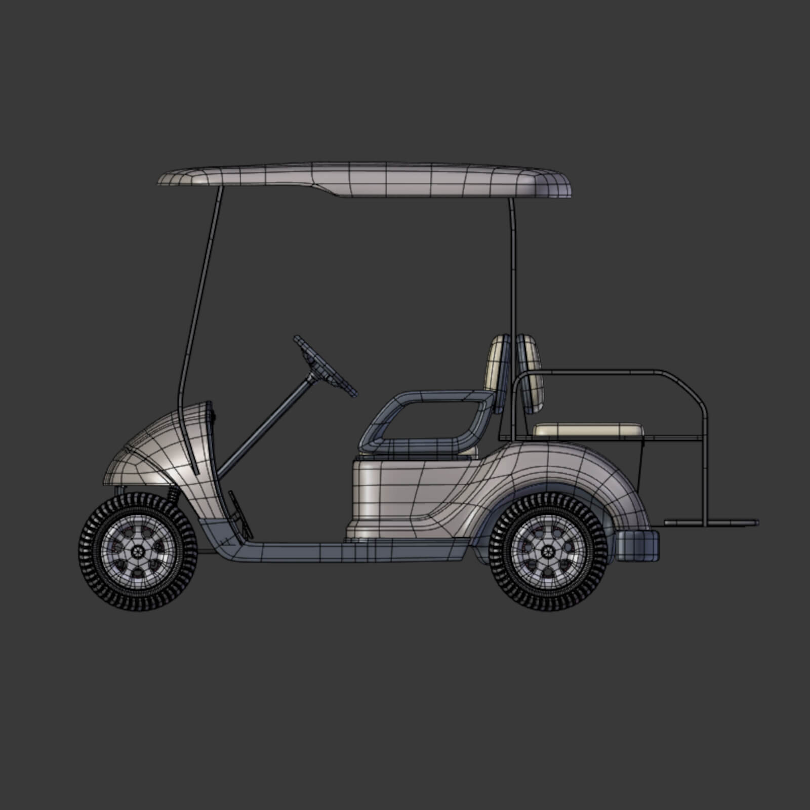 Generic Golf Cart - 3D Model by Ocstard