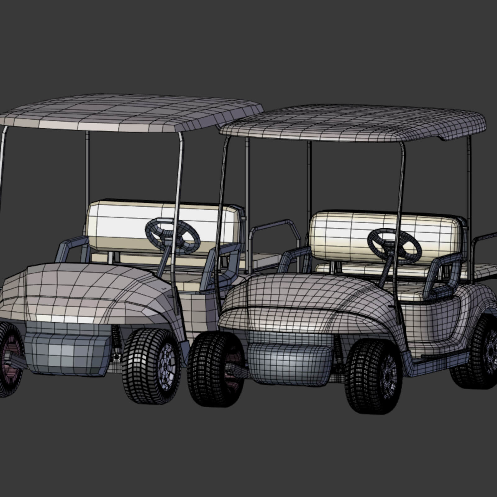Generic Golf Cart - 3D Model by Ocstard