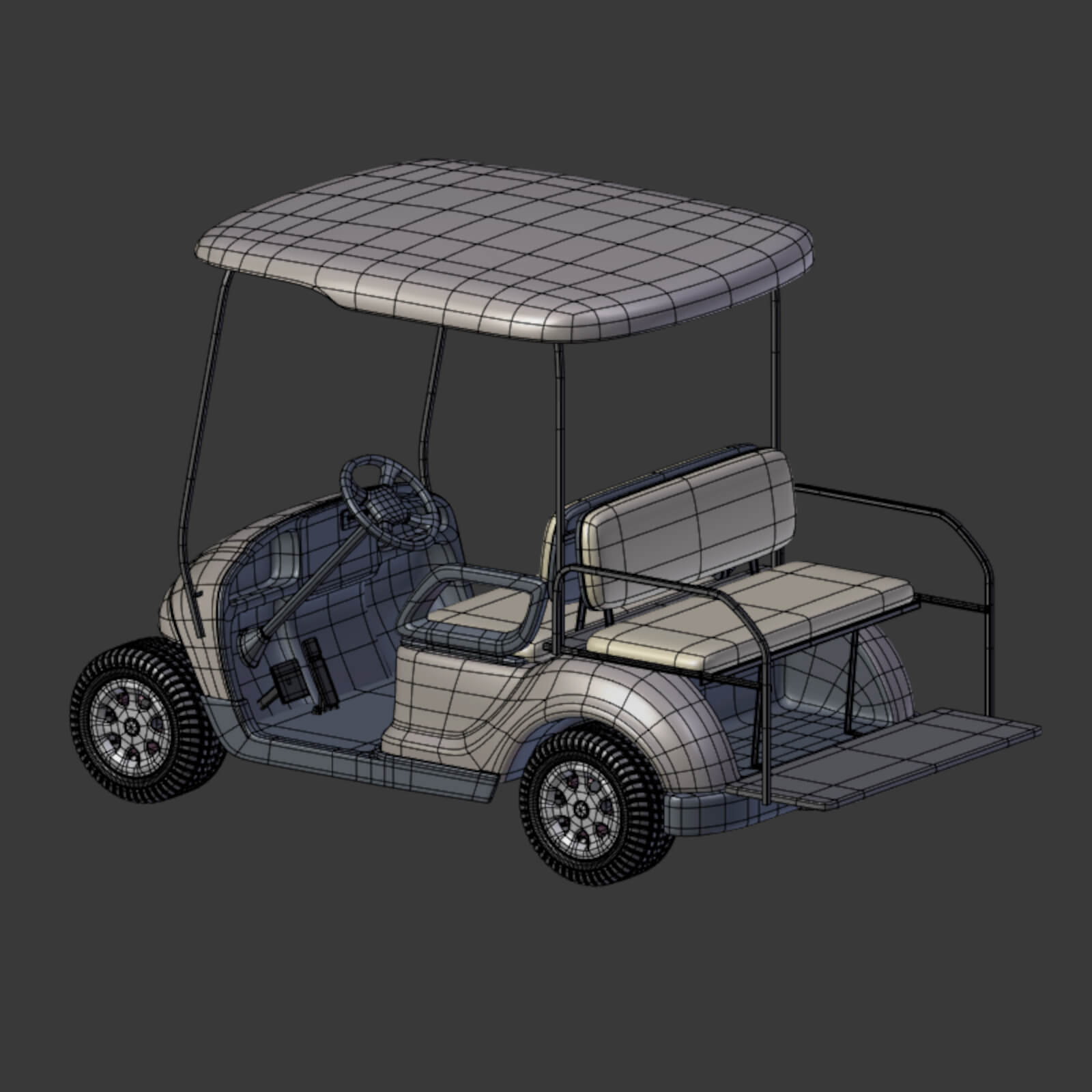 Generic Golf Cart - 3D Model by Ocstard