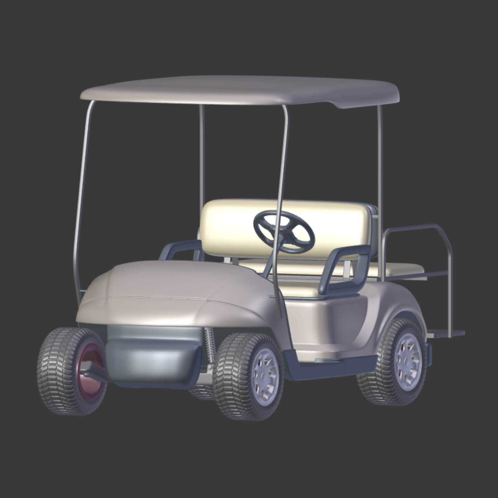 Generic Golf Cart - 3D Model by Ocstard