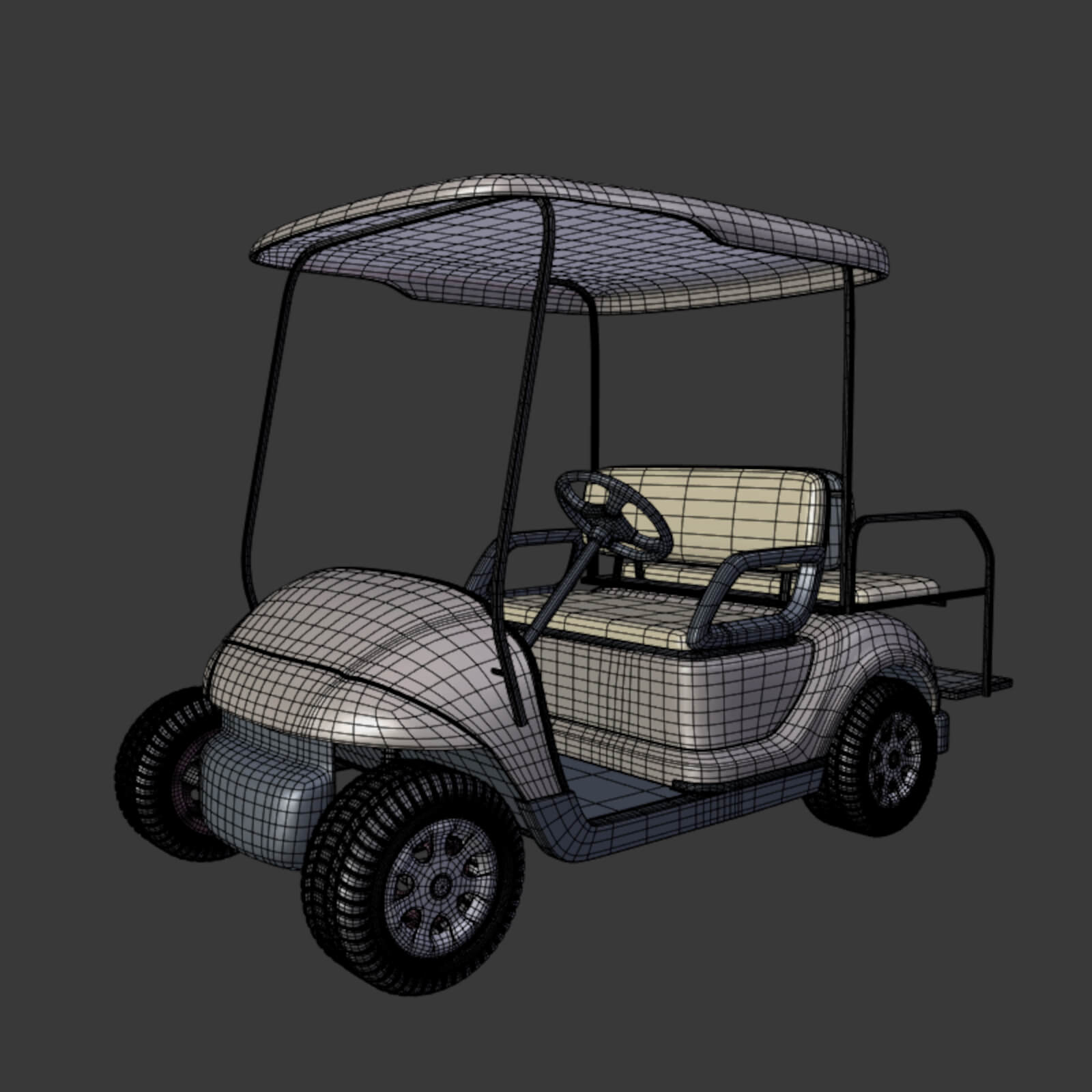Generic Golf Cart - 3D Model by Ocstard