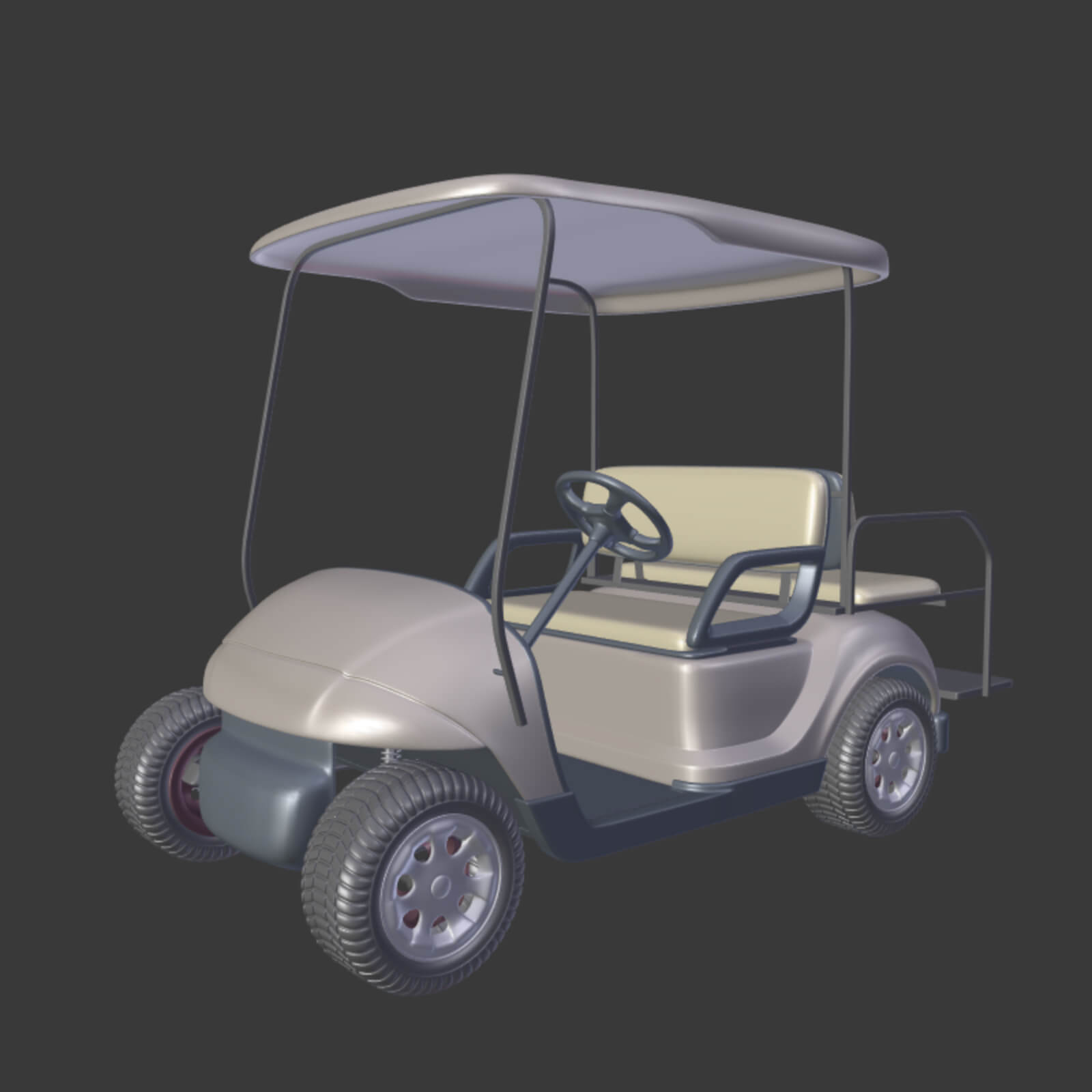 Generic Golf Cart - 3D Model by Ocstard