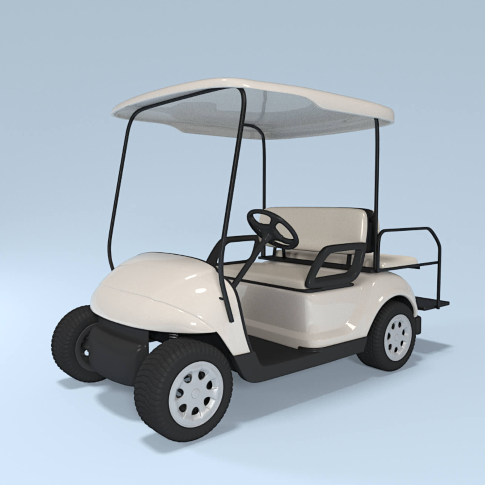 Generic Golf Cart - 3D Model by Ocstard