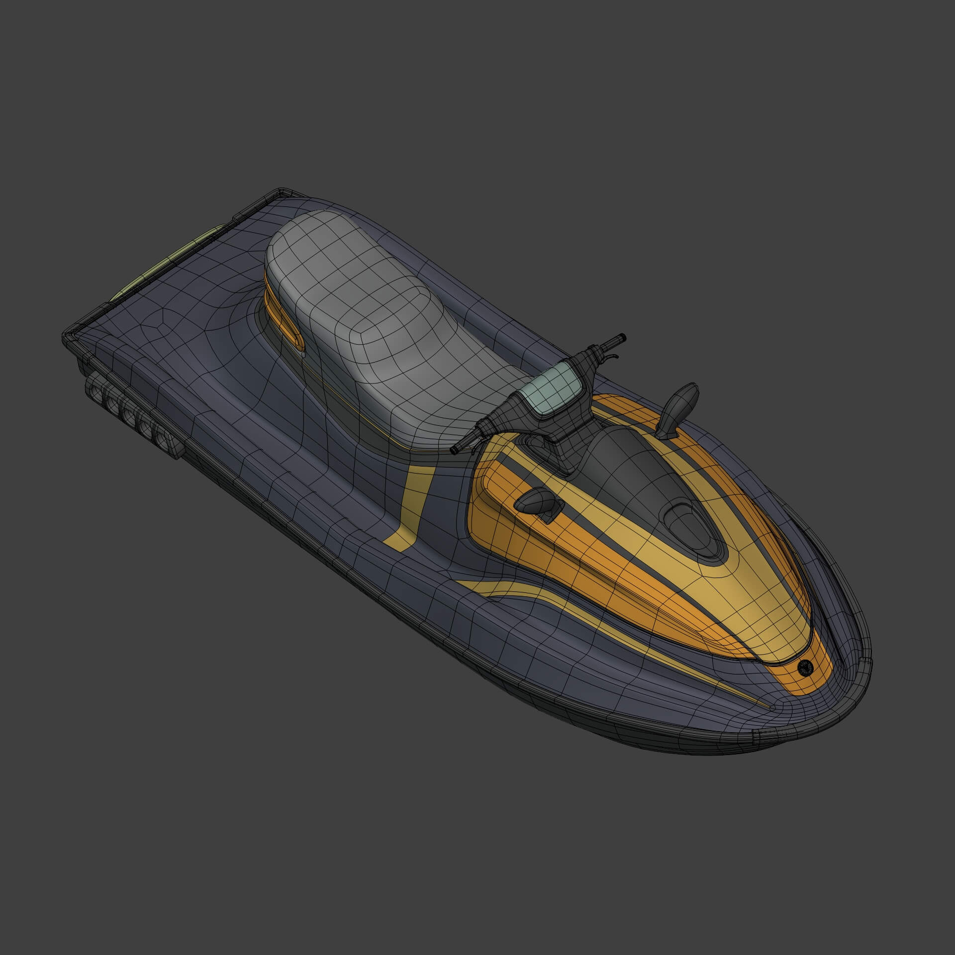 Generic Jet Ski - 3D Model by Ocstard