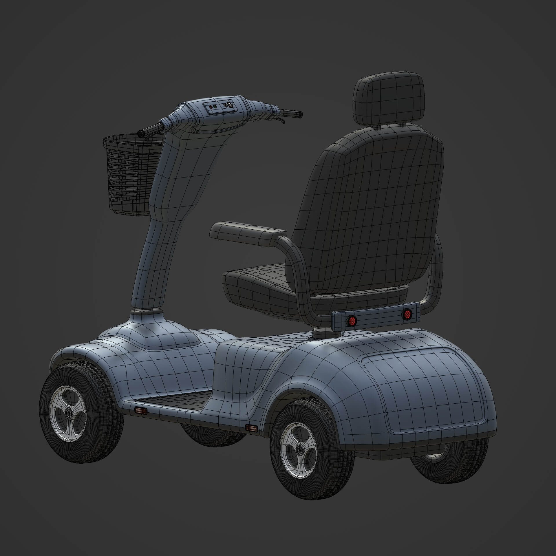 Generic Mobility Scooter - 3D Model by Ocstard