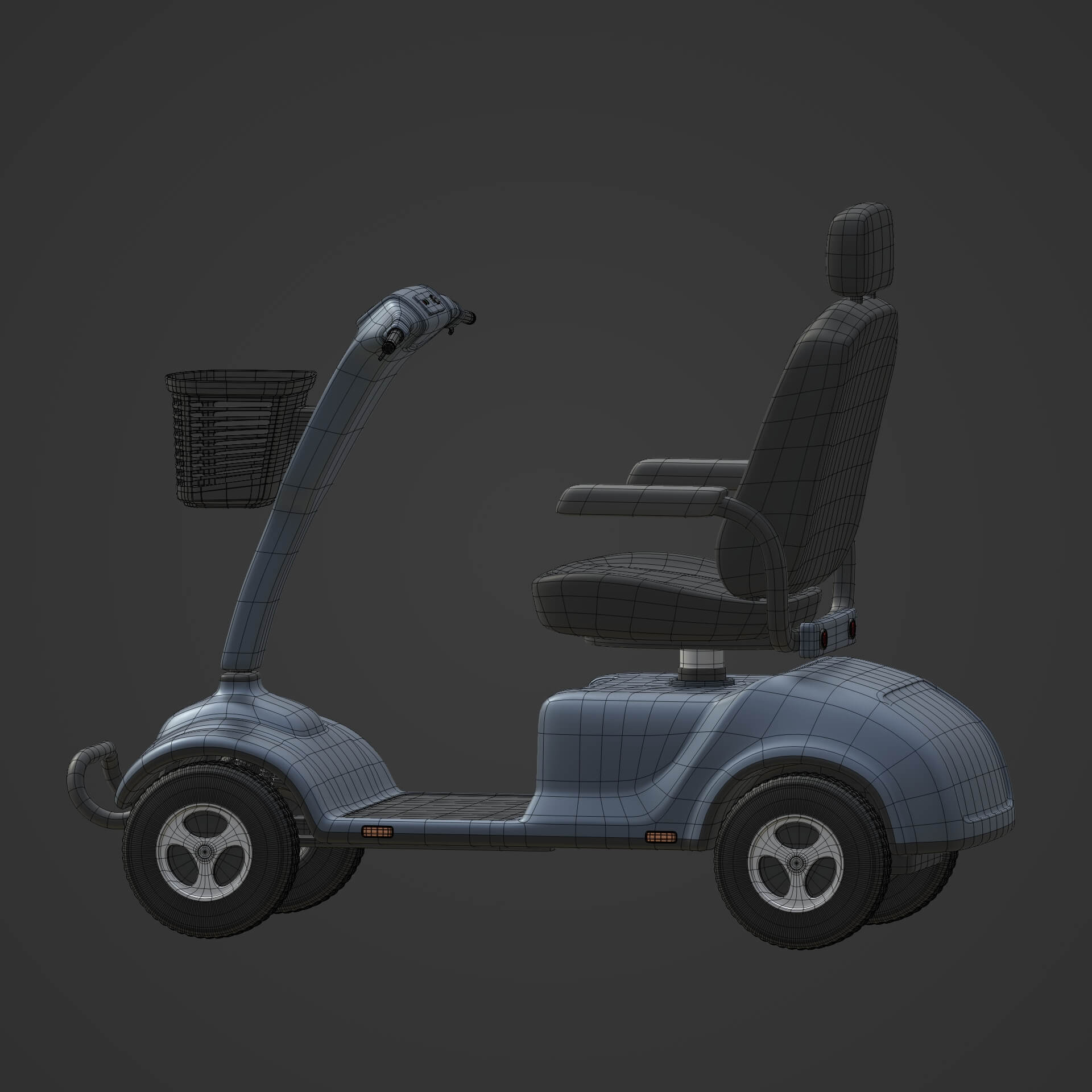 Generic Mobility Scooter - 3D Model by Ocstard