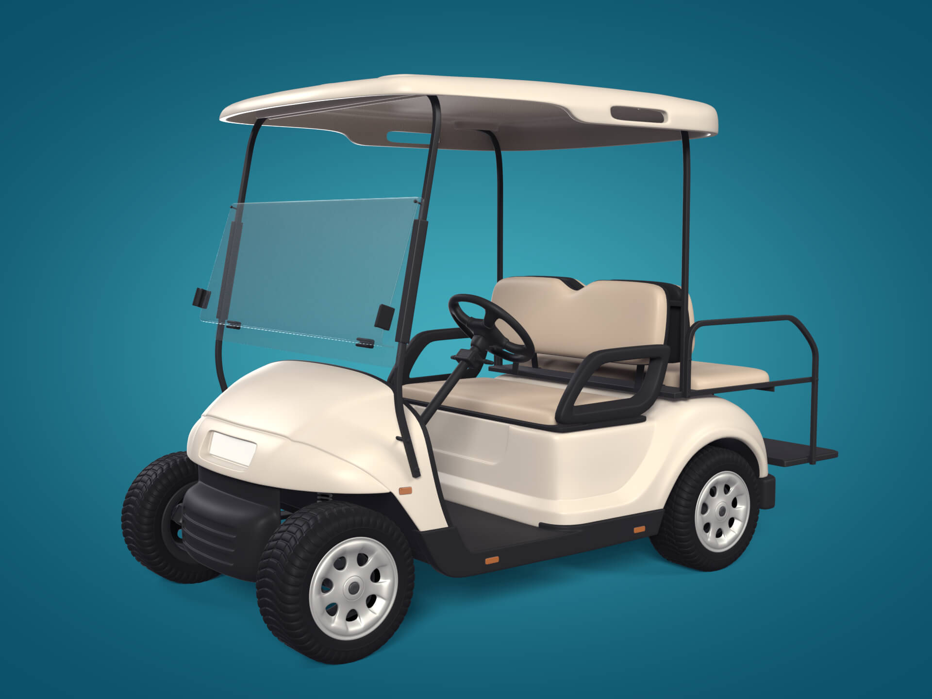 Generic Golf Cart - 3D Model by Ocstard