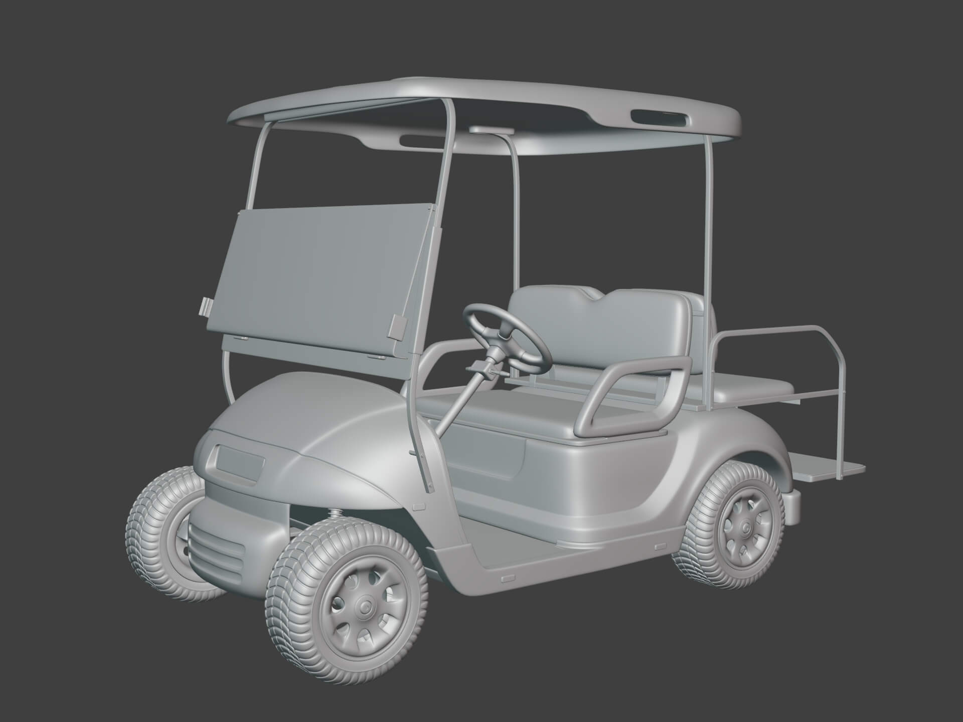 Generic Golf Cart V1 Electric Sports Vehicle - Blender Model by Ocstard