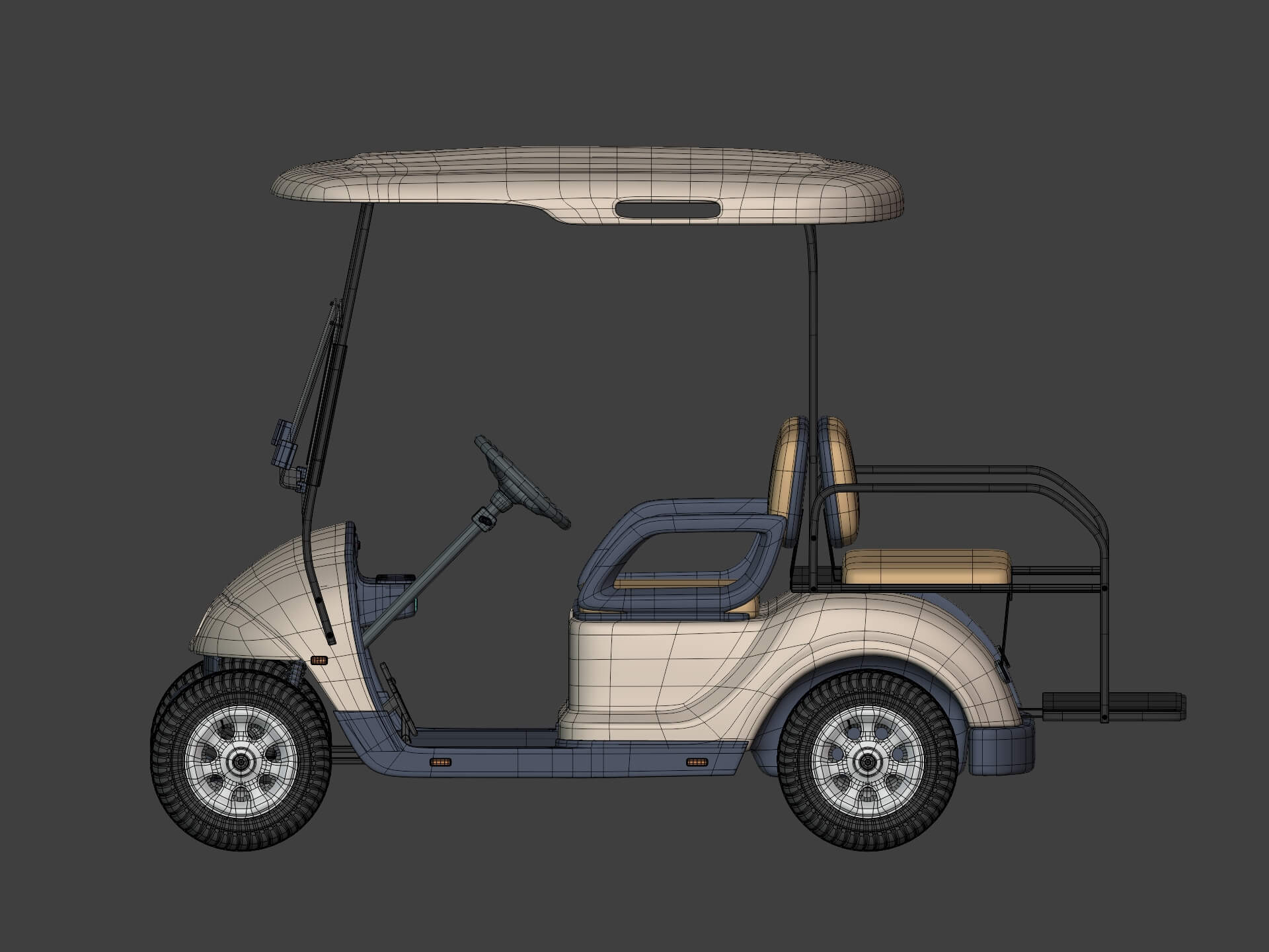 Generic Golf Cart V1 Electric Sports Vehicle - Blender Model by Ocstard