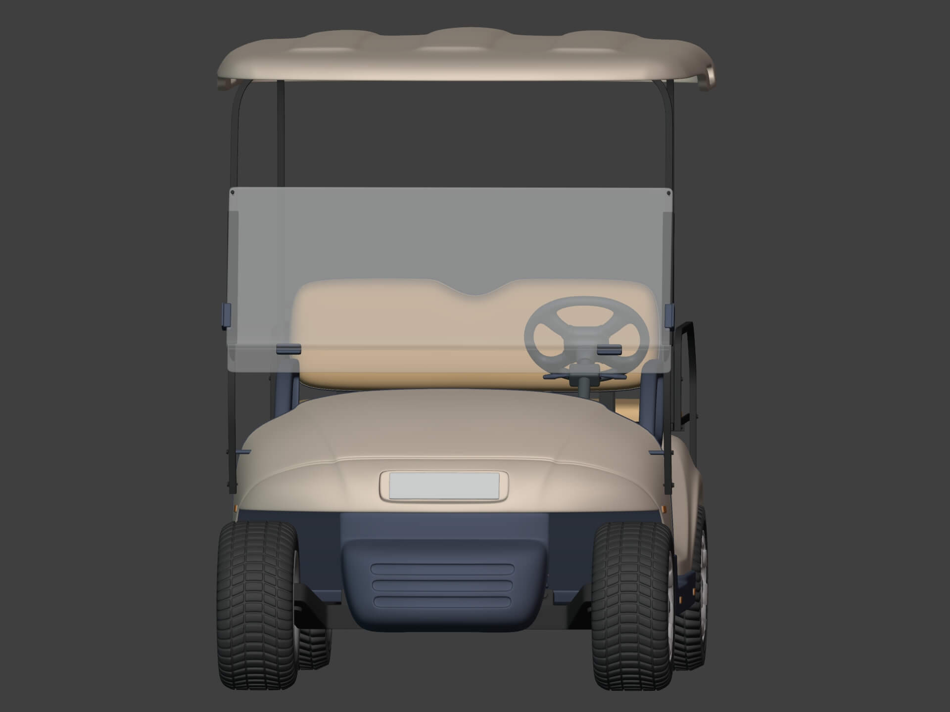 Generic Golf Cart V1 Electric Sports Vehicle - Blender Model by Ocstard