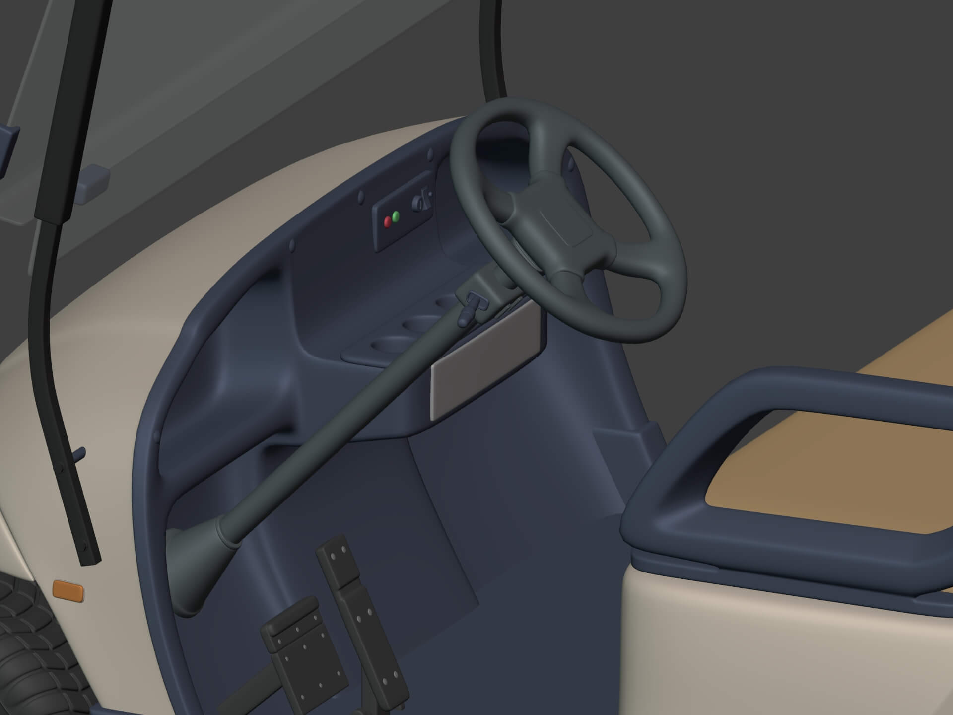 Generic Golf Cart V1 Electric Sports Vehicle - Blender Model by Ocstard