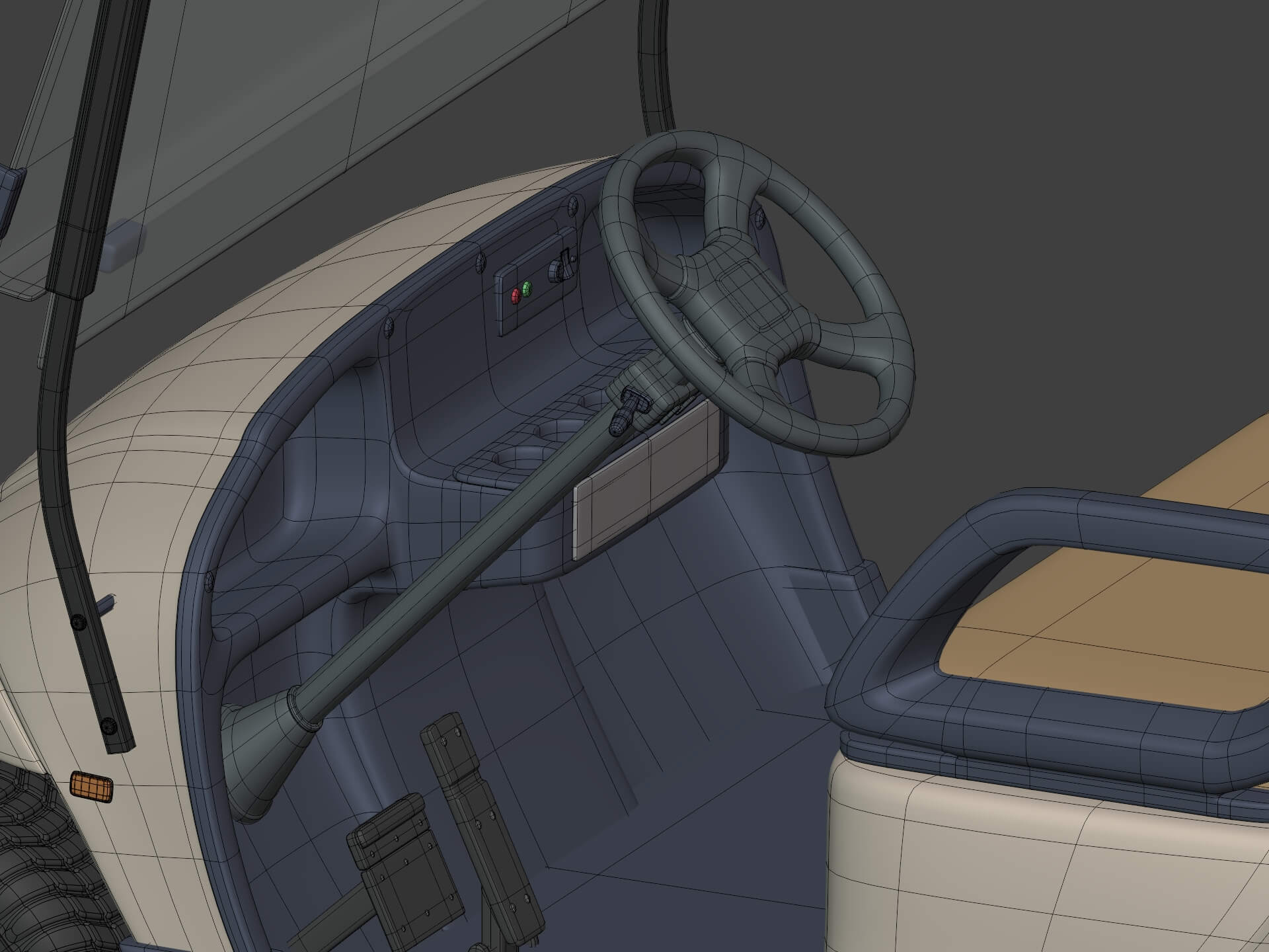 Generic Golf Cart V1 Electric Sports Vehicle - Blender Model by Ocstard