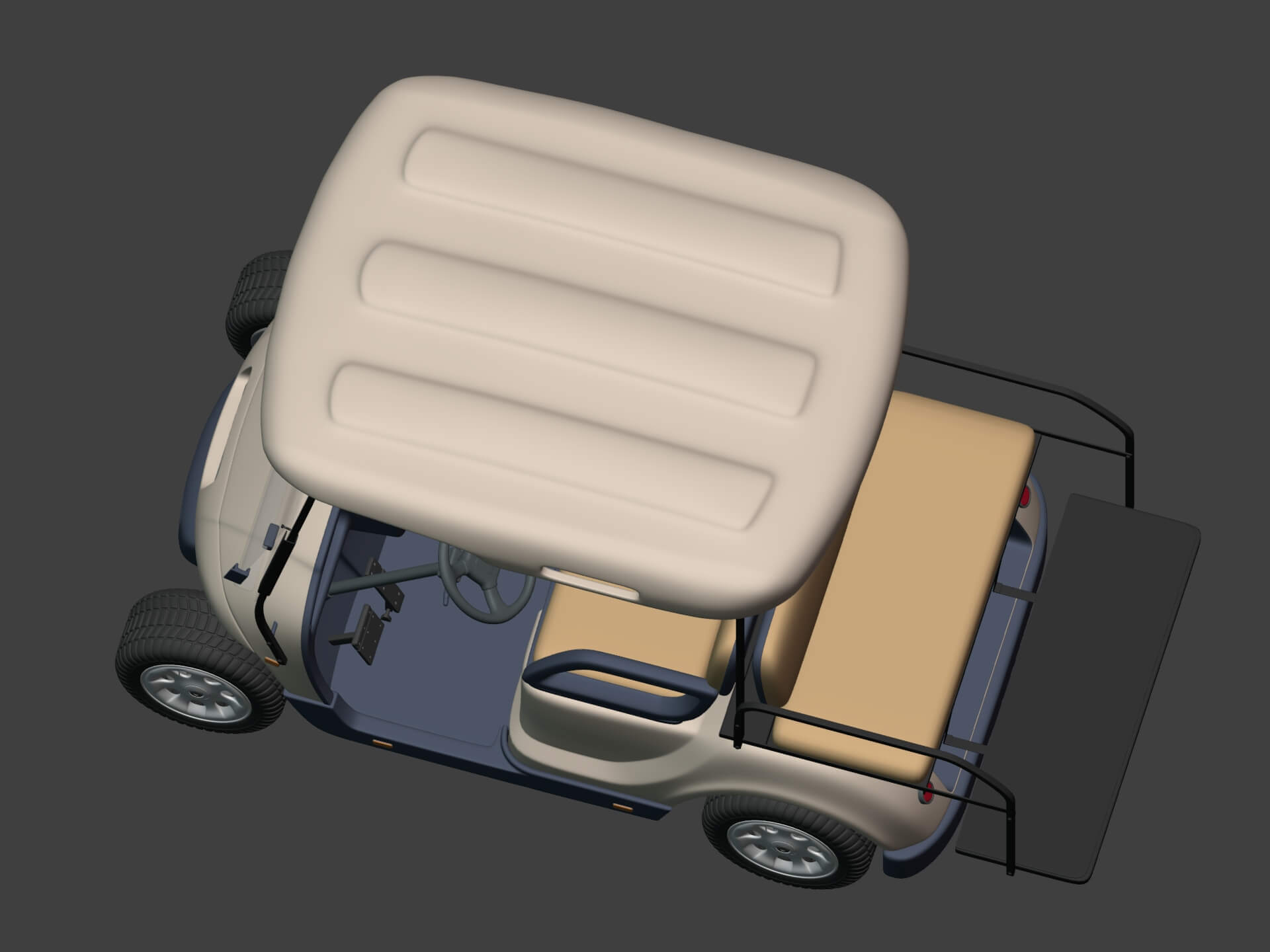 Generic Golf Cart V1 Electric Sports Vehicle - Blender Model by Ocstard