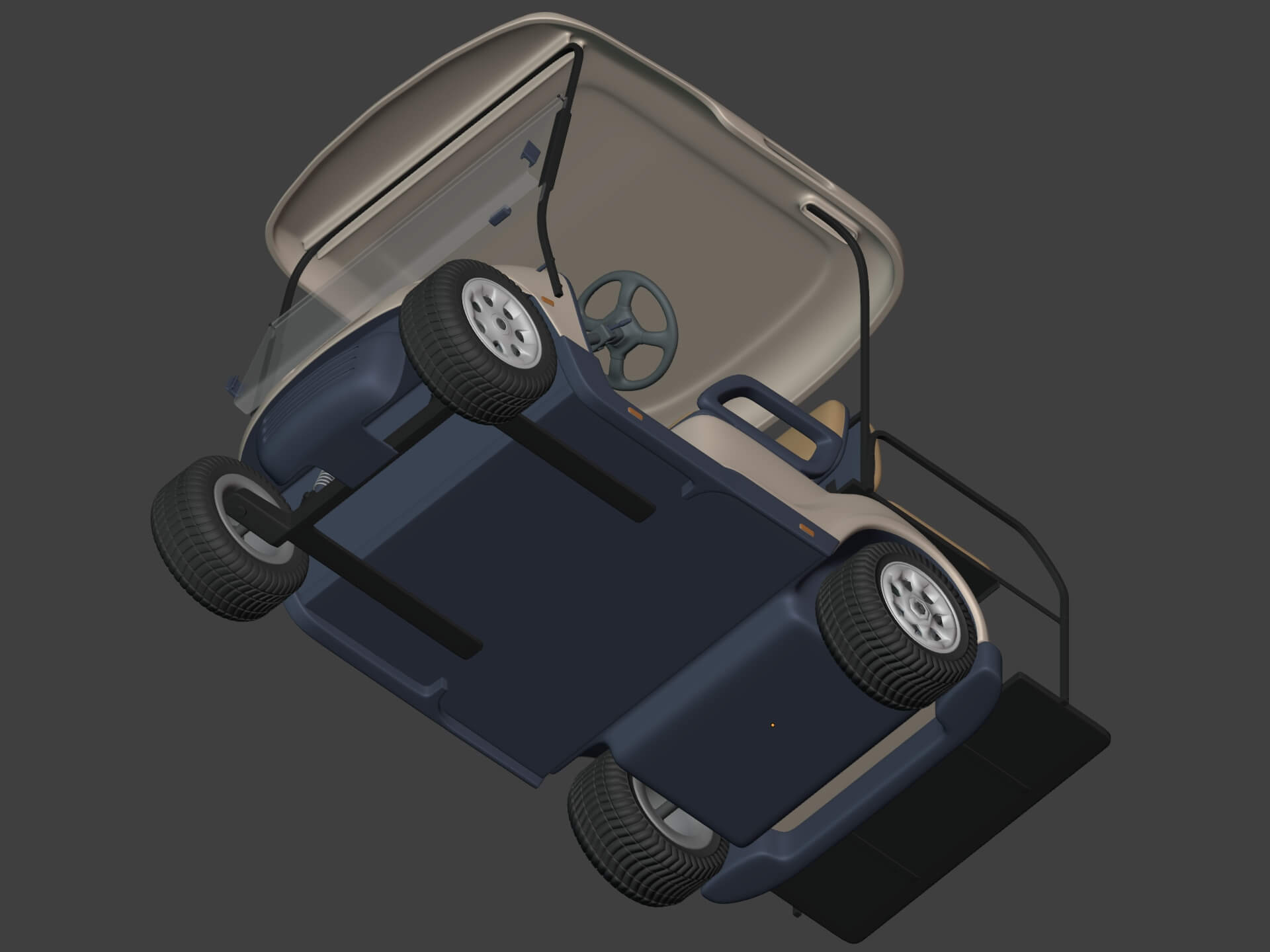 Generic Golf Cart V1 Electric Sports Vehicle - Blender Model by Ocstard