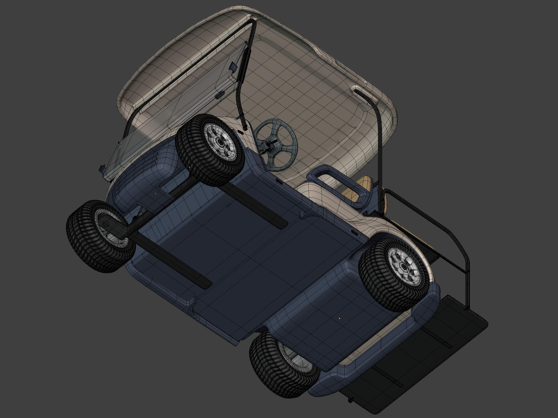 Generic Golf Cart V1 Electric Sports Vehicle - Blender Model by Ocstard