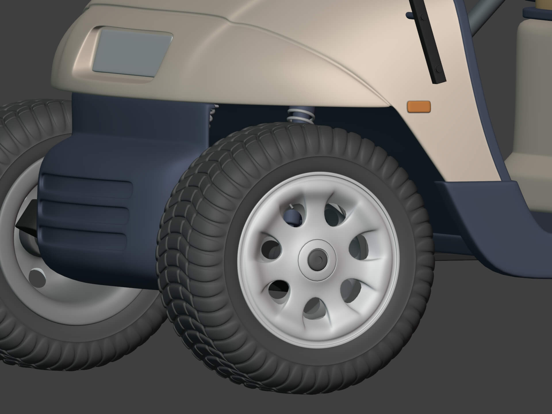 Generic Golf Cart V1 Electric Sports Vehicle - Blender Model by Ocstard