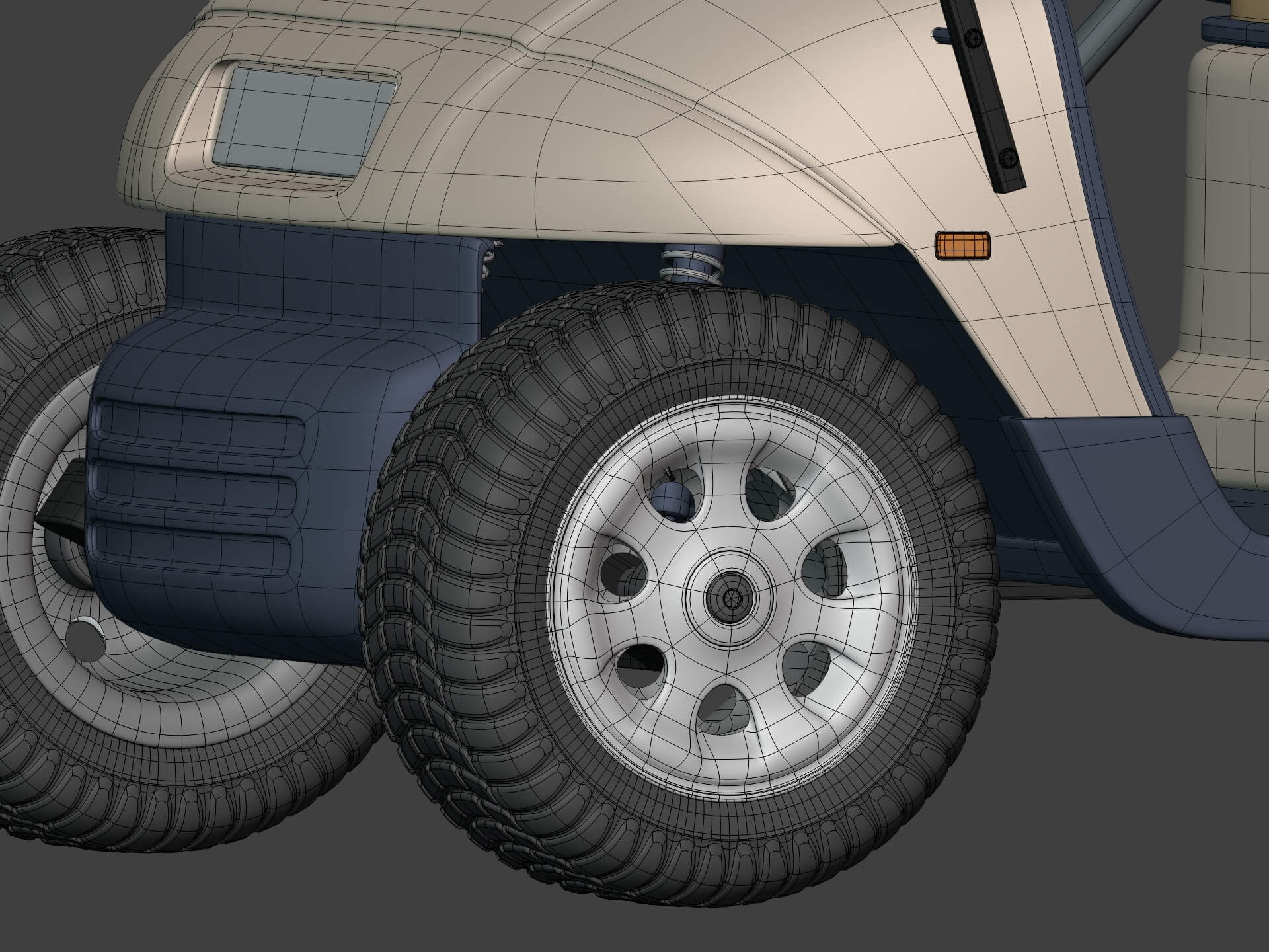 Generic Golf Cart V1 Electric Sports Vehicle - Blender Model by Ocstard