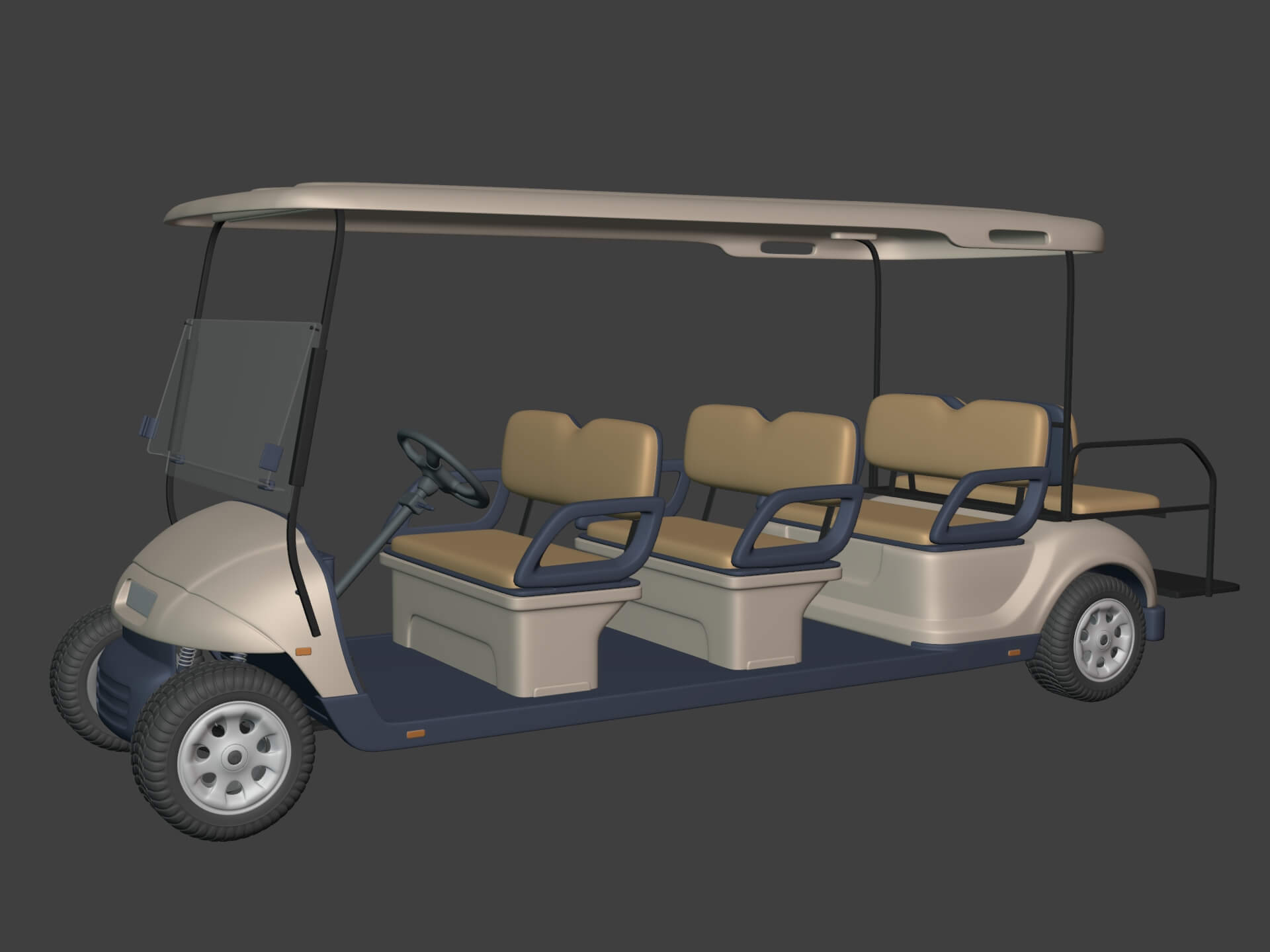 Golf Cart Large - 3D Model by Ocstard