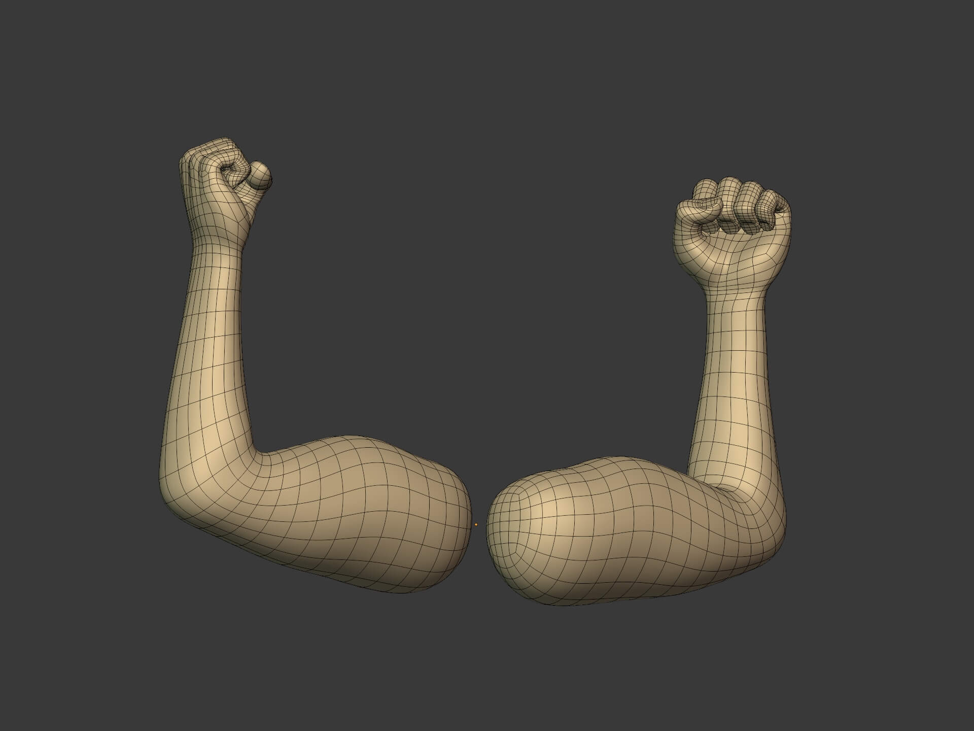 Muscle Hand Icon - 3D Model by Ocstard