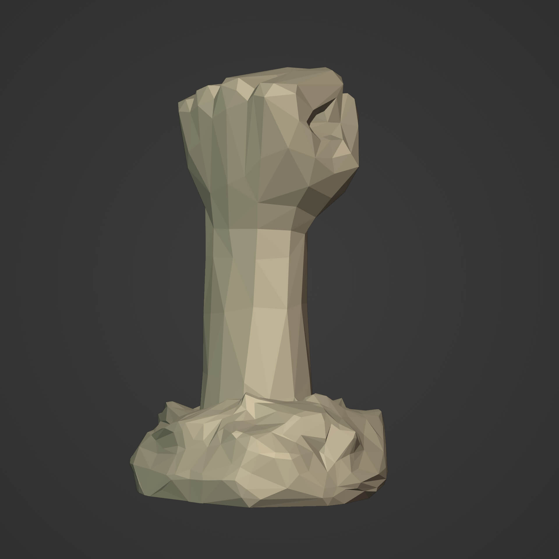 Polygonal Hand Figurine - 3D Model by Ocstard
