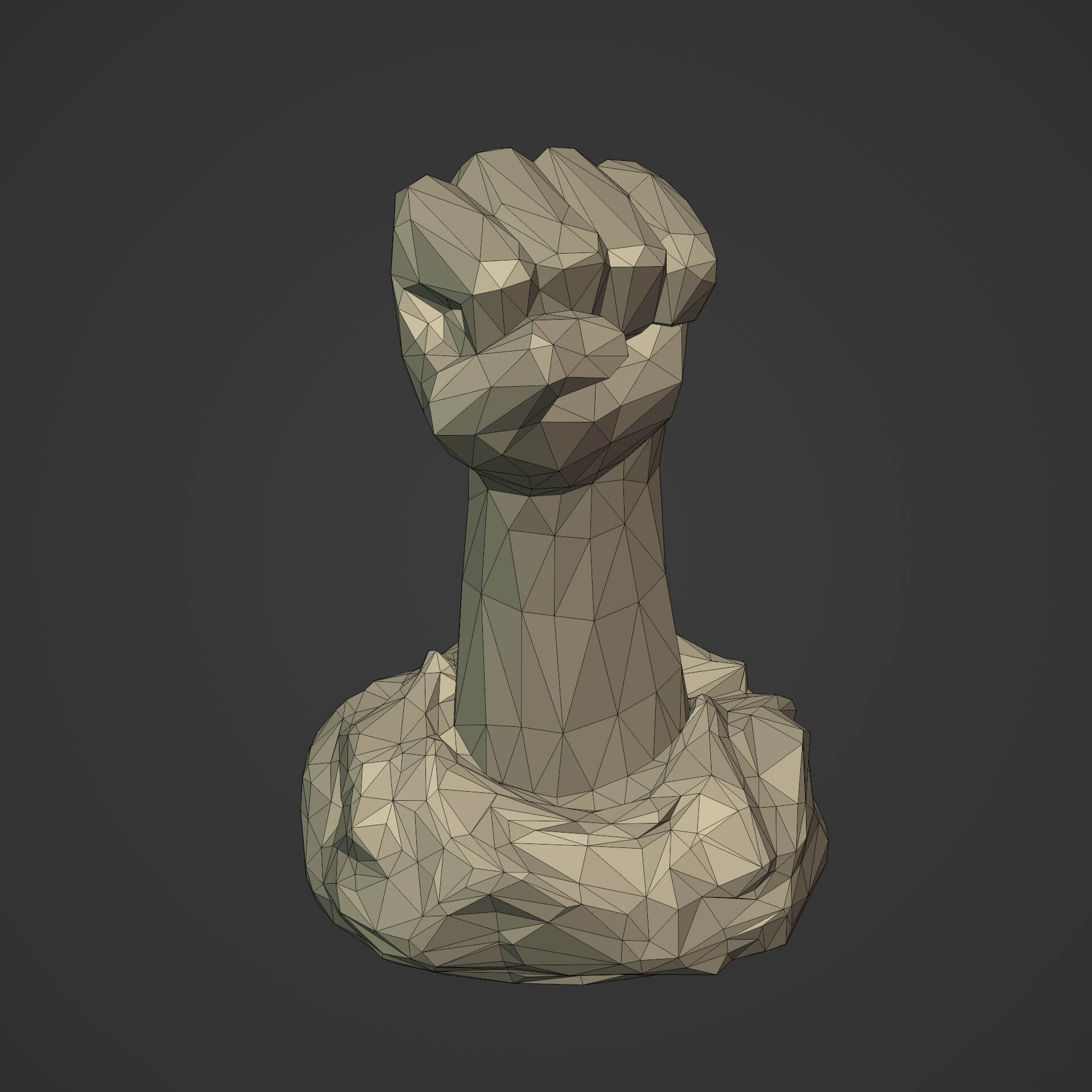 Polygonal Hand Figurine - 3D Model by Ocstard