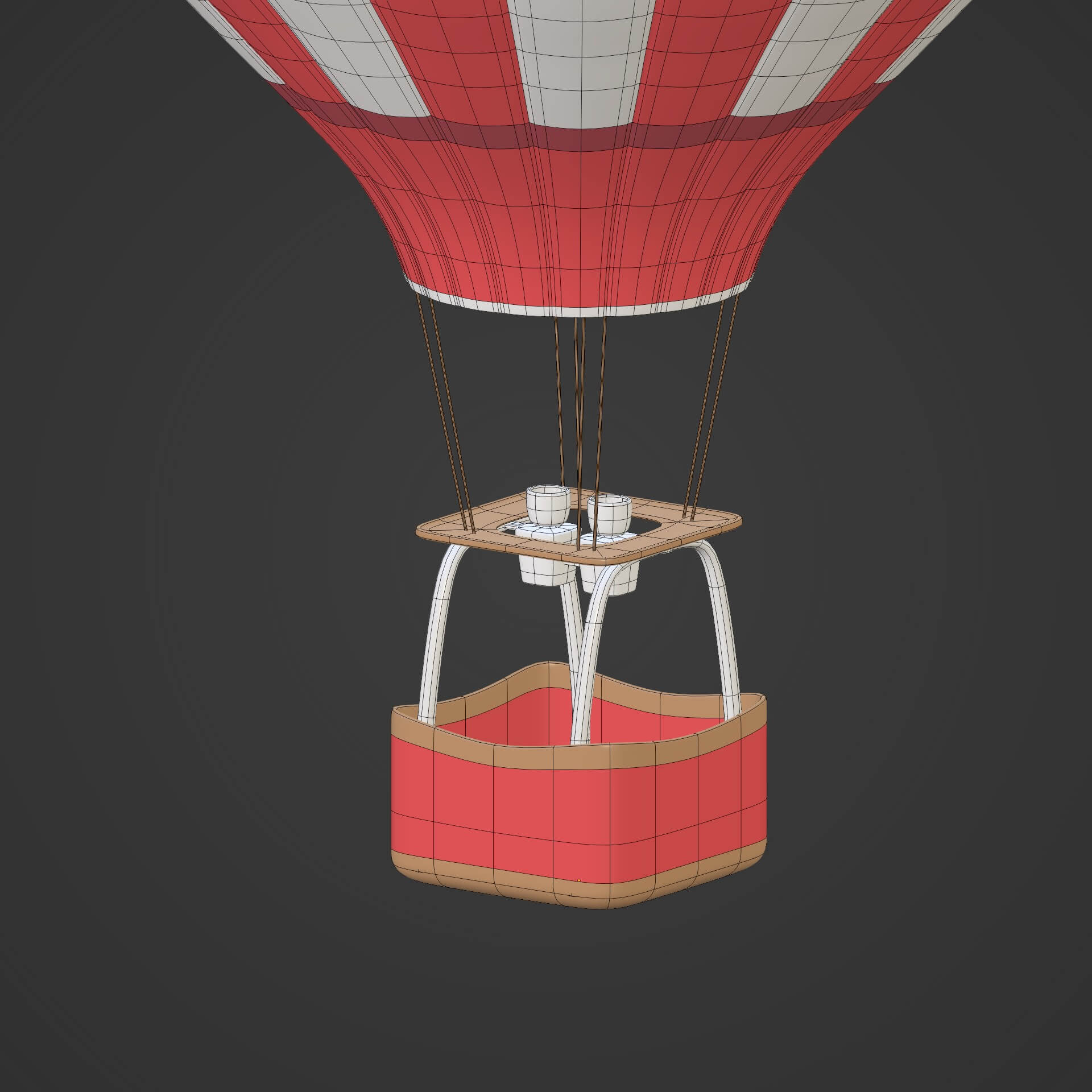 Hot Air Balloon - 3D Model by Ocstard