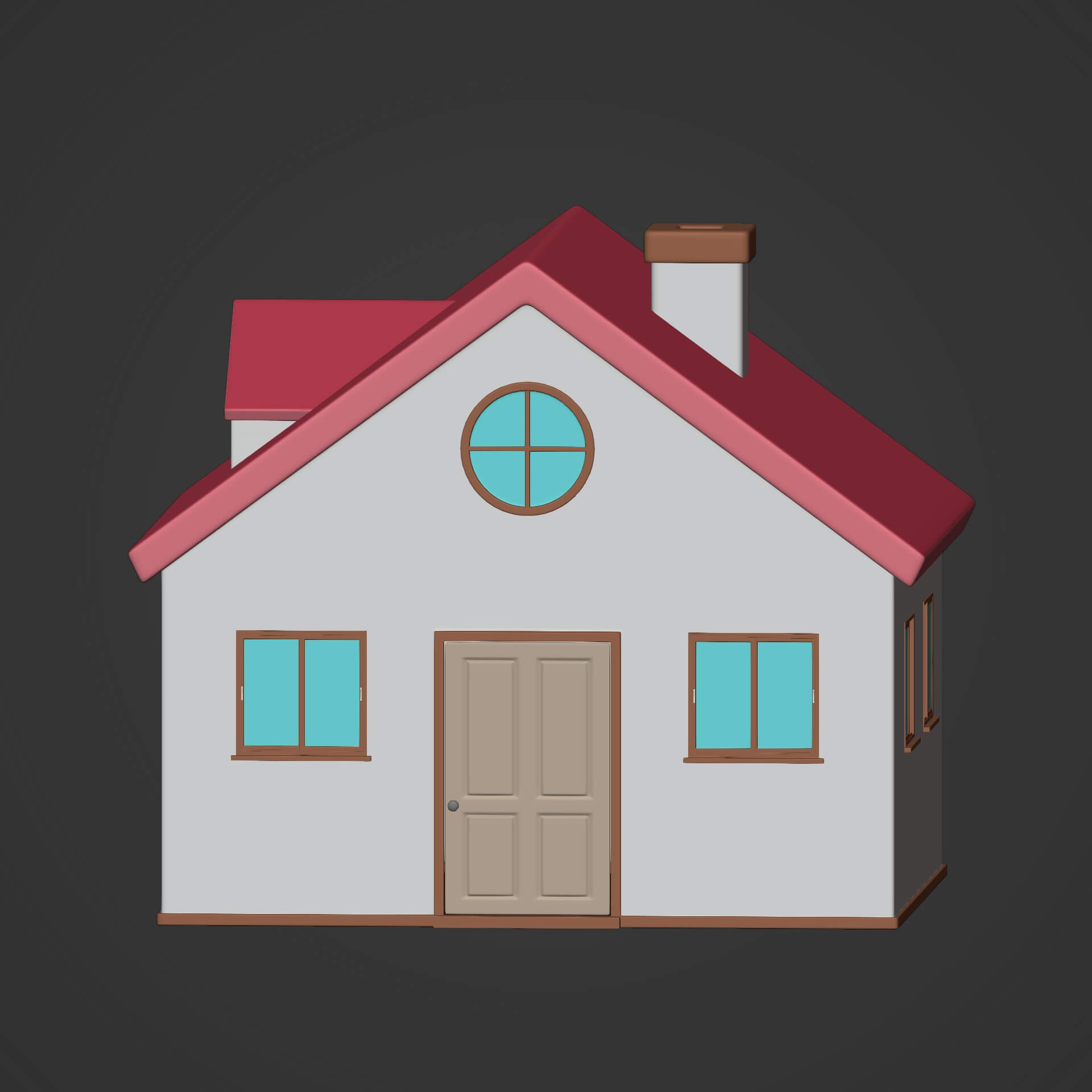 Cartoon House - 3D Model by Ocstard