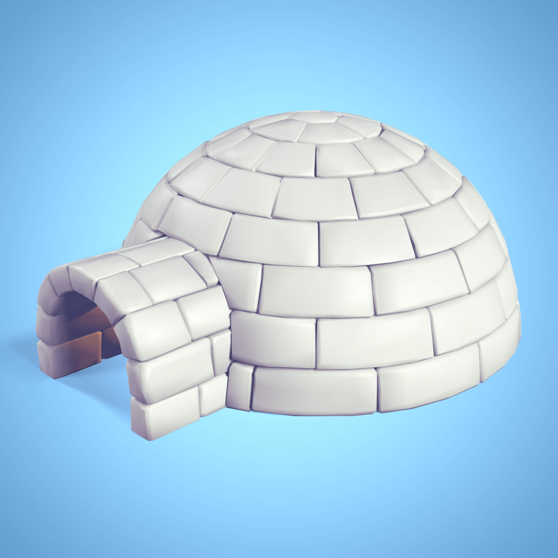 Igloo - 3D Model by Ocstard