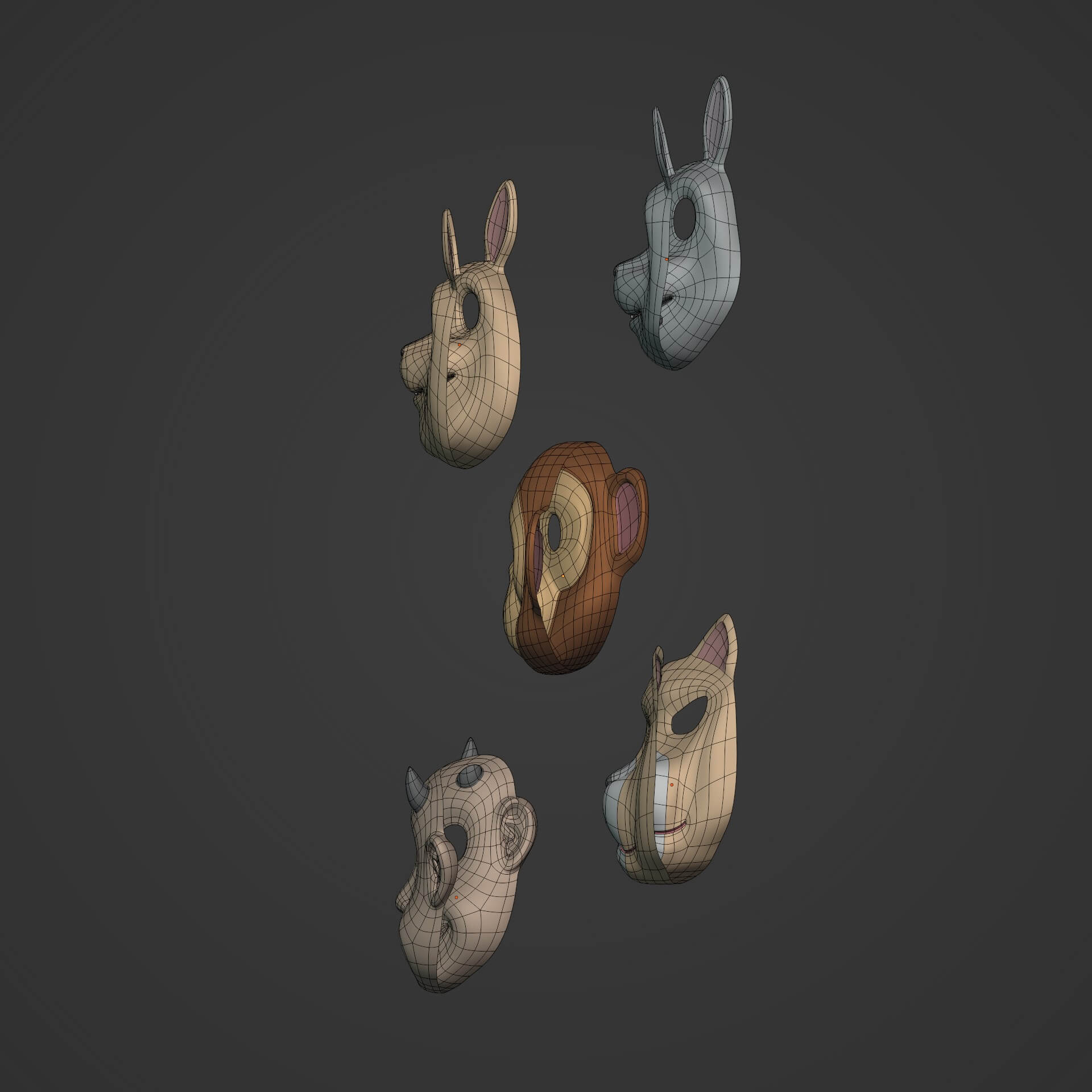 Kids Masks Pack - 3D Model by Ocstard