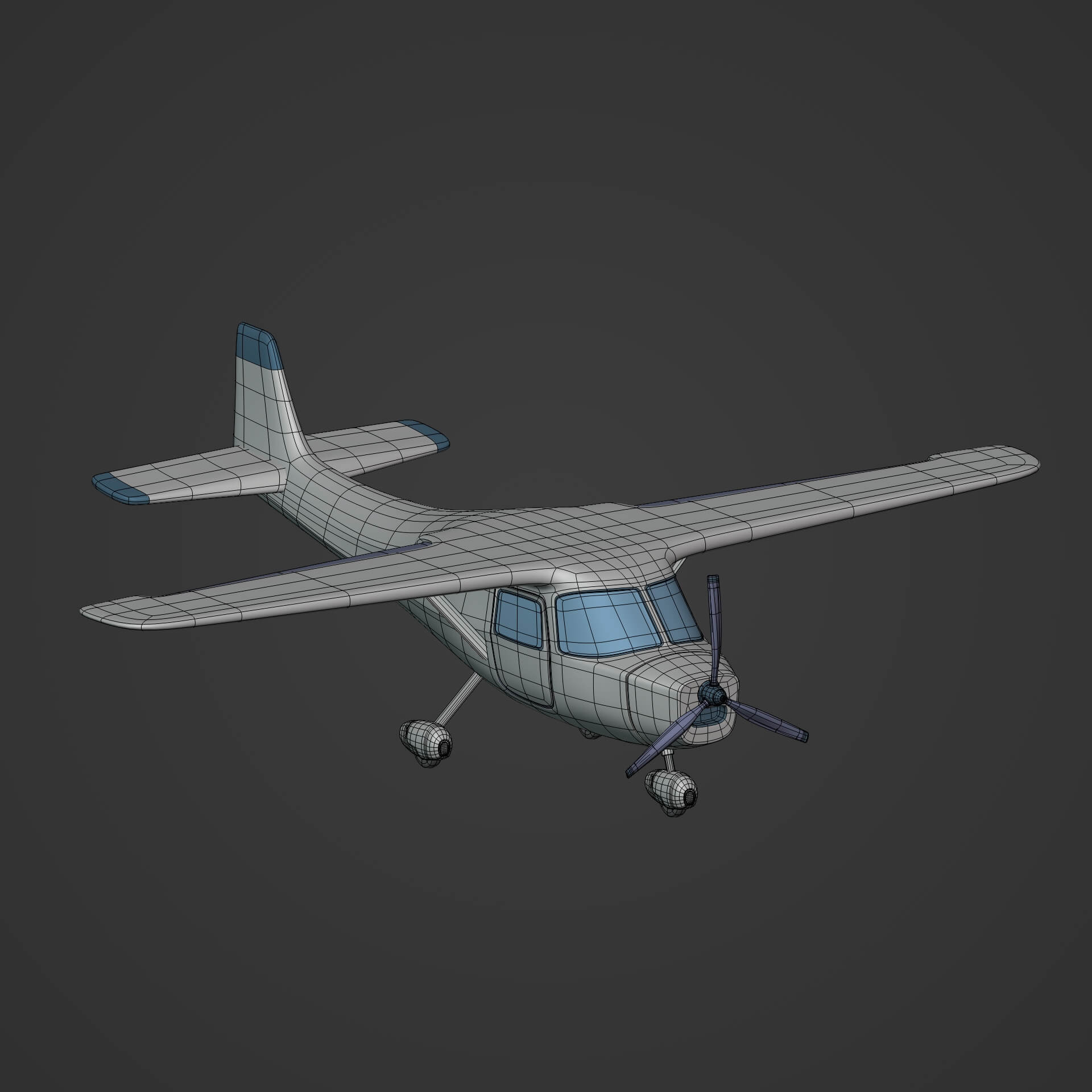 Light Airplane - 3D Model by Ocstard