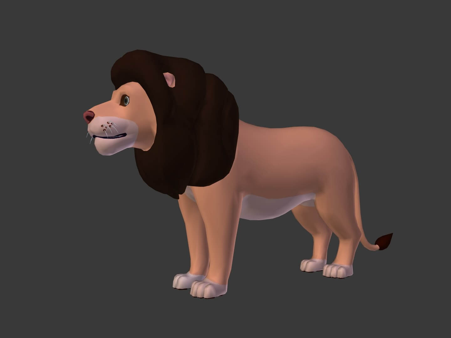 Cartoon Lion - 3D Model by Ocstard