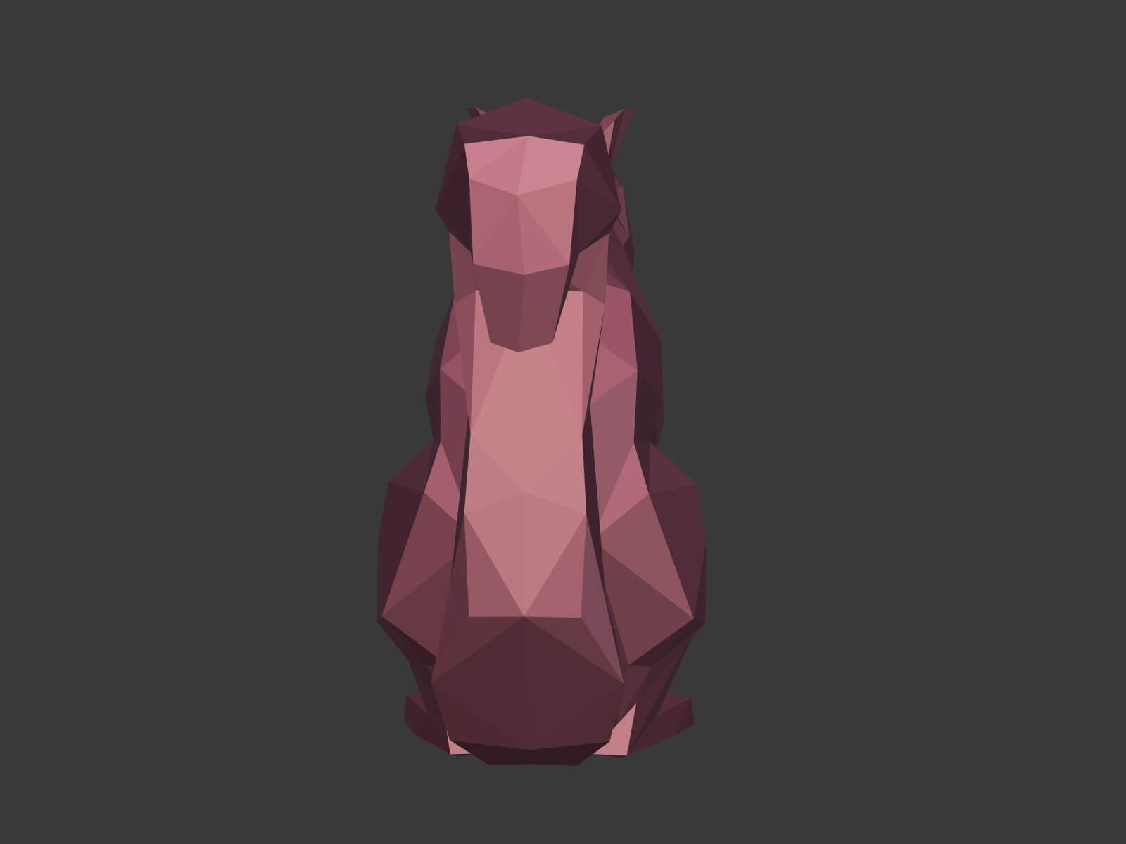 Low Poly Squirrel Figurine - 3D Print Model by Ocstard