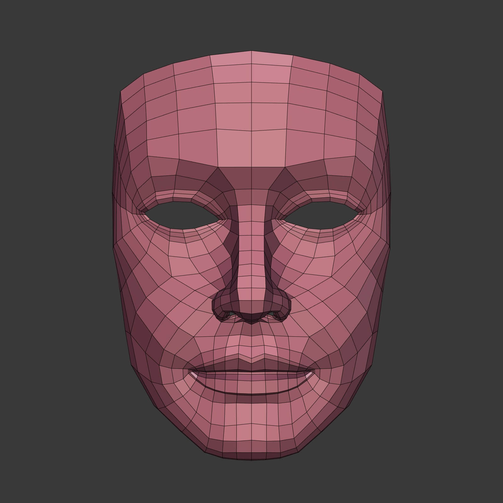 Male Theater Mask With Neutral Expressions - 3D Model by Ocstard